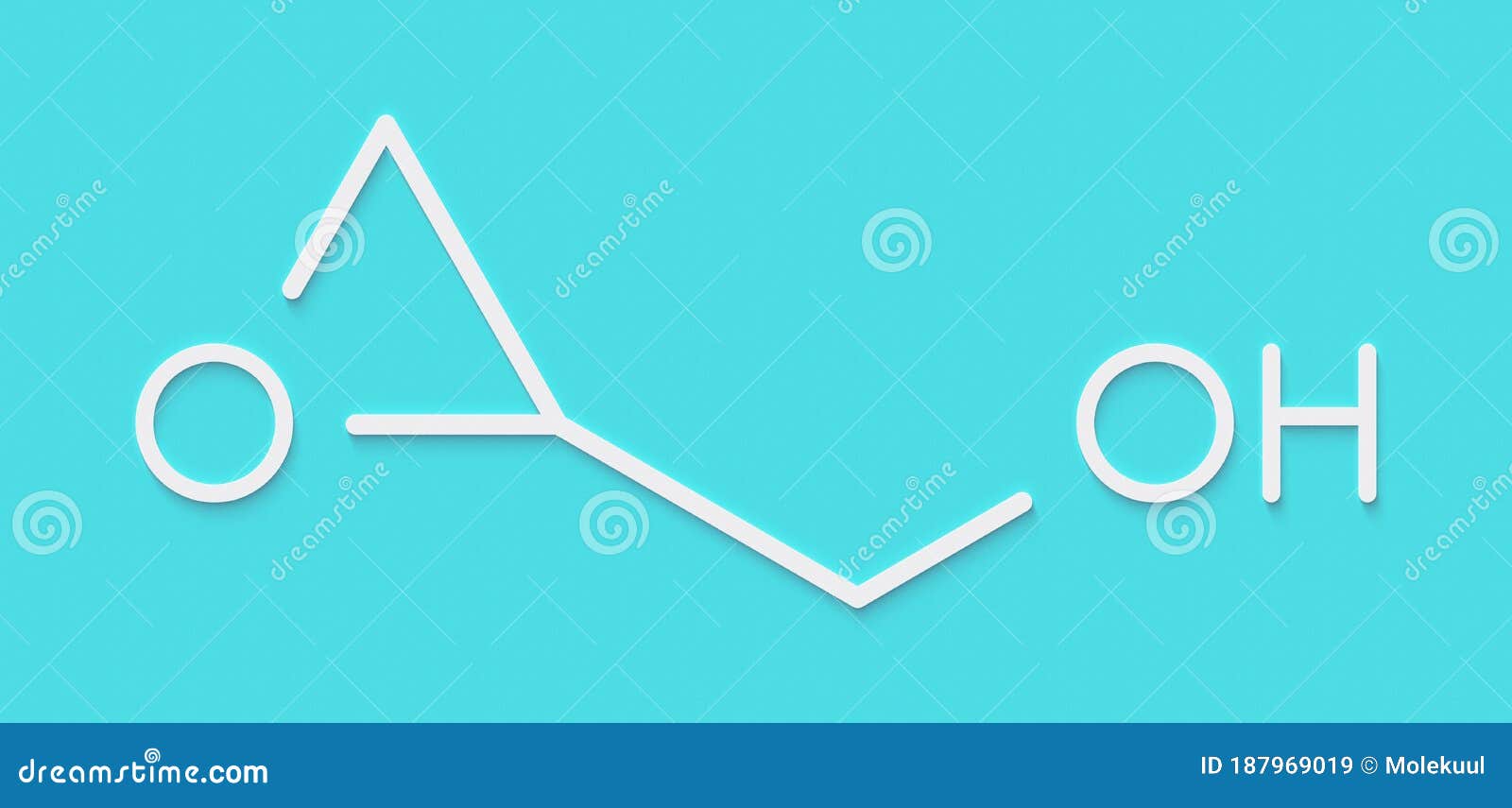 Glycidol Molecule. Skeletal Formula. Stock Illustration - Illustration ...