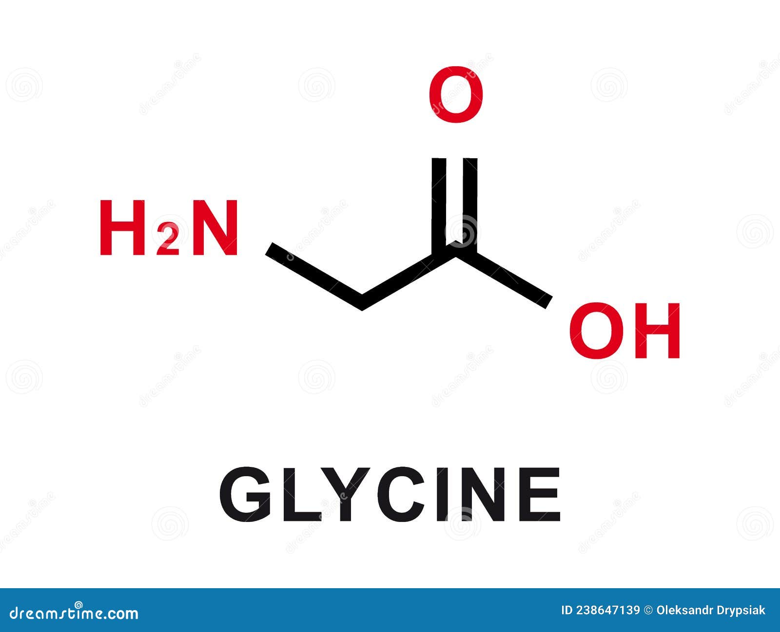 Glycine Chemical Formula. Glycine Chemical Molecular Structure. Vector ...