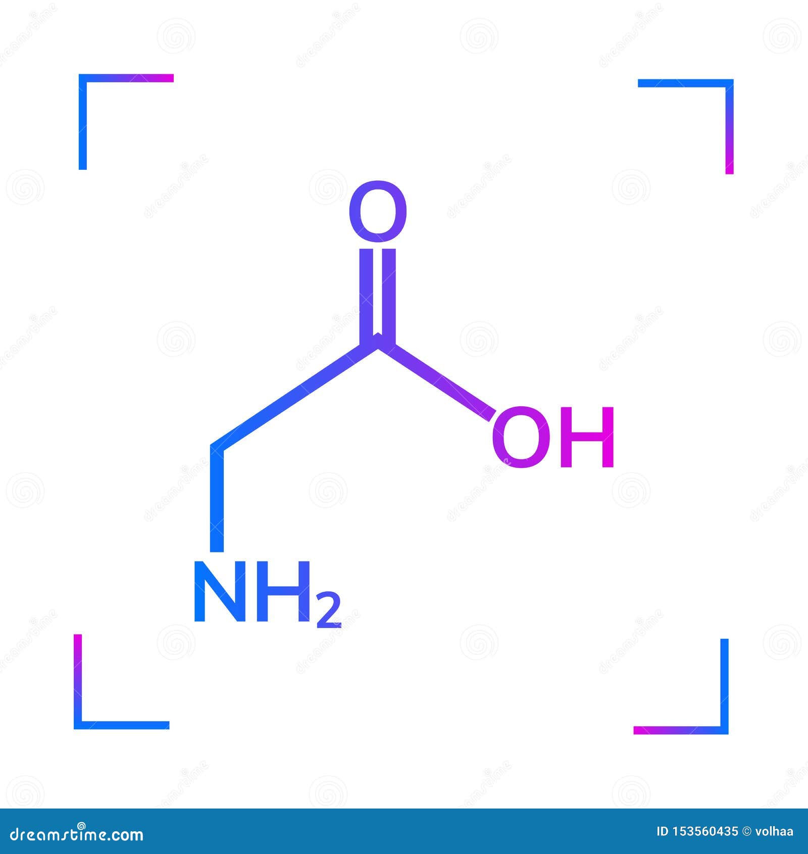 Glycine Chemical Formula. Glycine Structural Chemical Formula Isolated ...