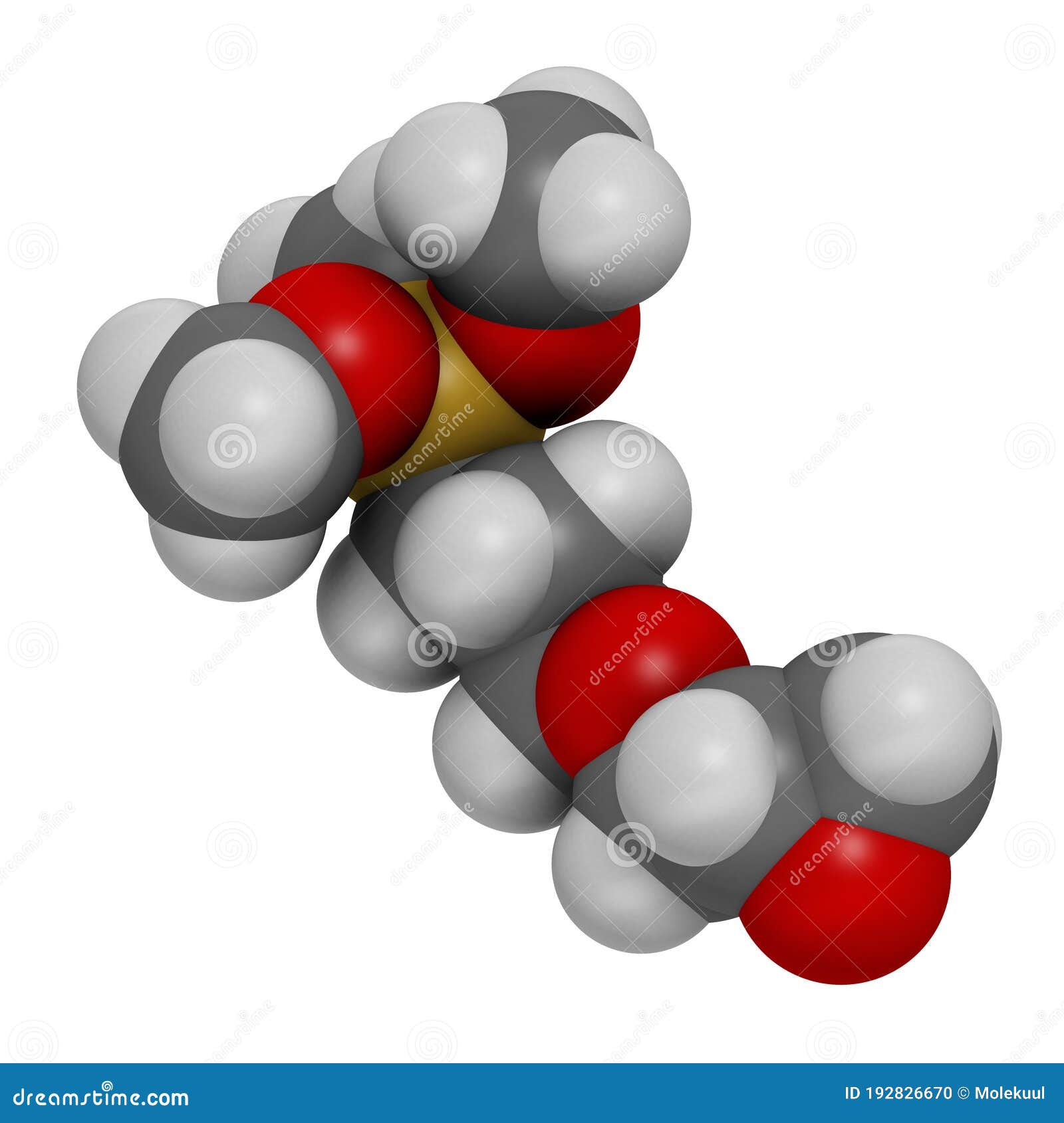 GLYMO or GPTMS Organosilane Molecule. 3D Rendering Stock Photo ...