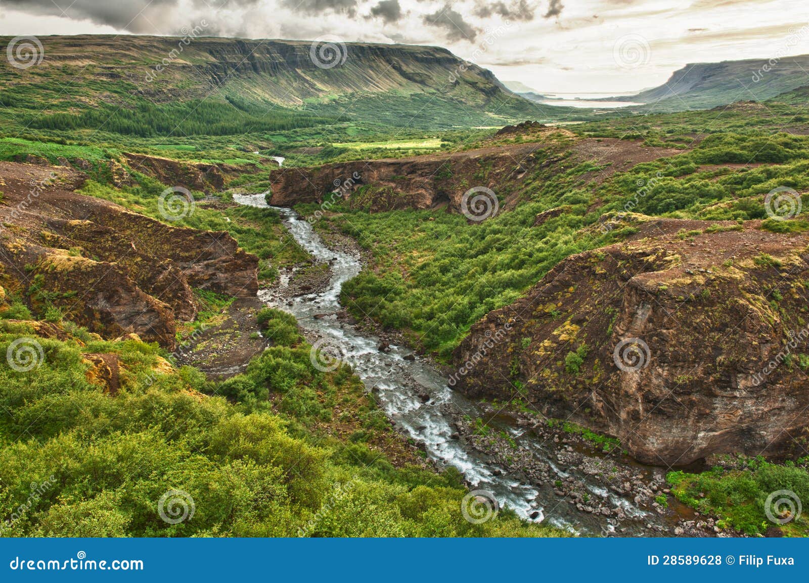 Glymur canyon stock photo. Image of icelandic, highest - 28589628