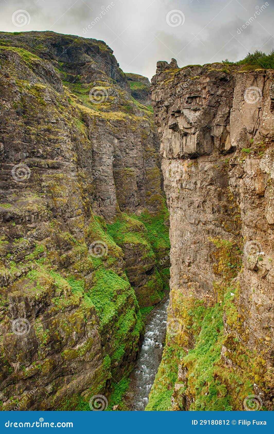 Glymur canyon stock photo. Image of color, iceland, rock - 29180812