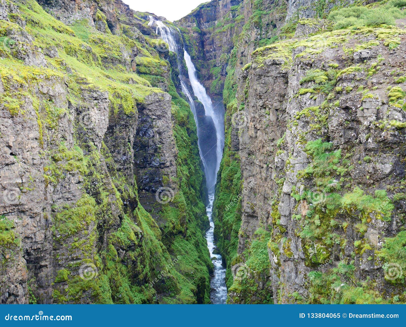 Glymur Waterfall in Iceland Stock Image - Image of mountain, glymur ...