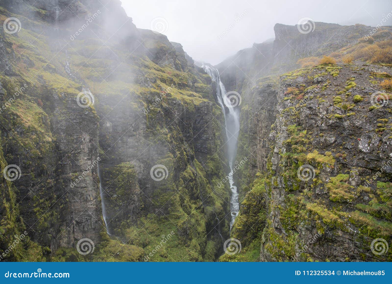 Glymur waterfall, Iceland stock photo. Image of outside - 112325534