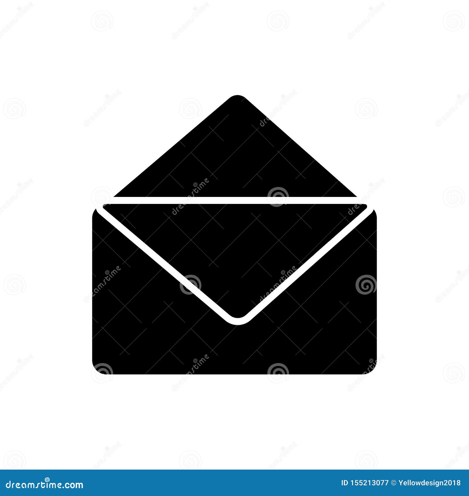 Glyph Email Icon. E-mail Symbol Simple Vector Graphic Illustration ...