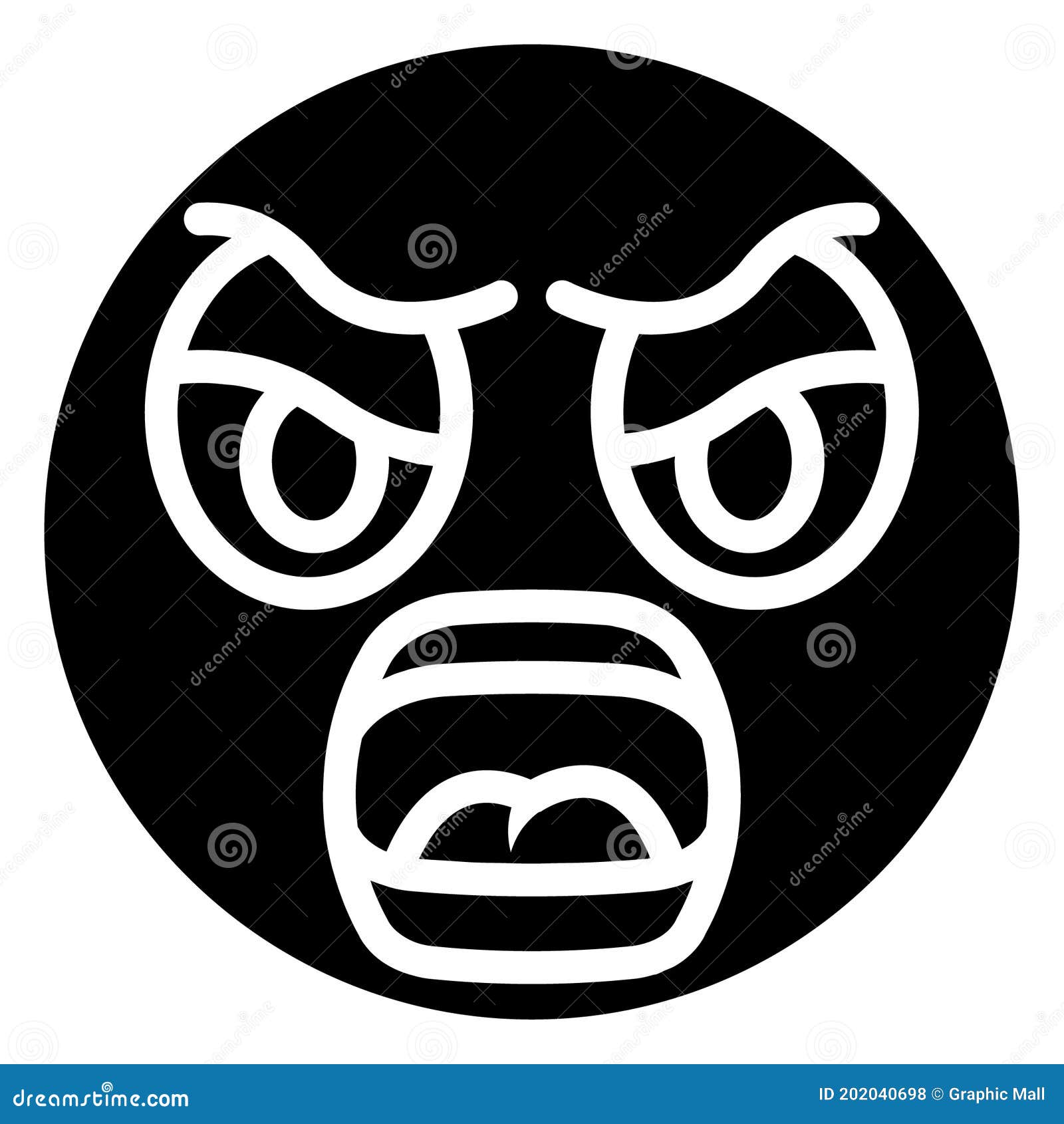 Glyph icon for emoji face. stock vector. Illustration of uploading ...