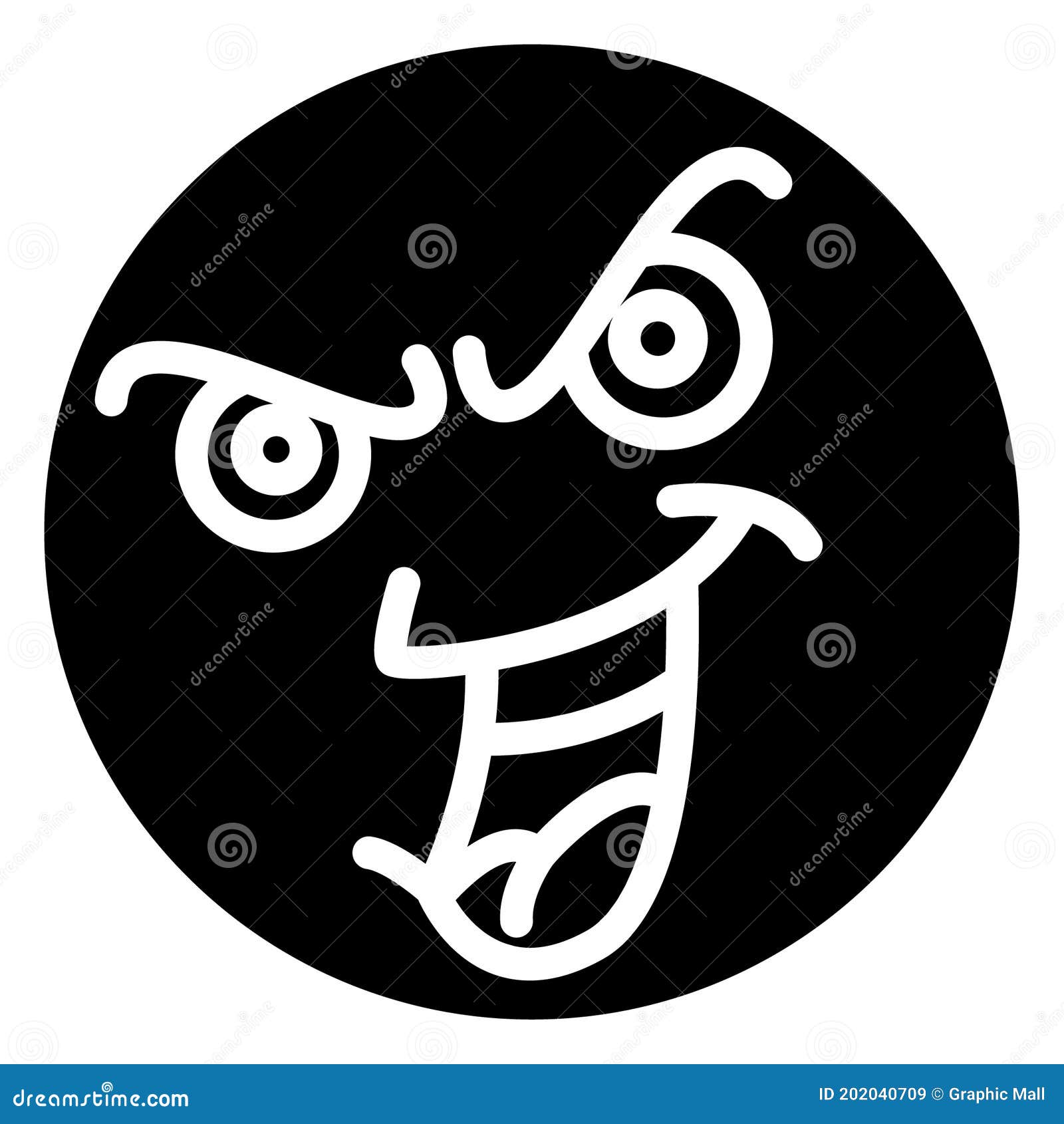 Glyph icon for emoji face. stock vector. Illustration of emotion ...