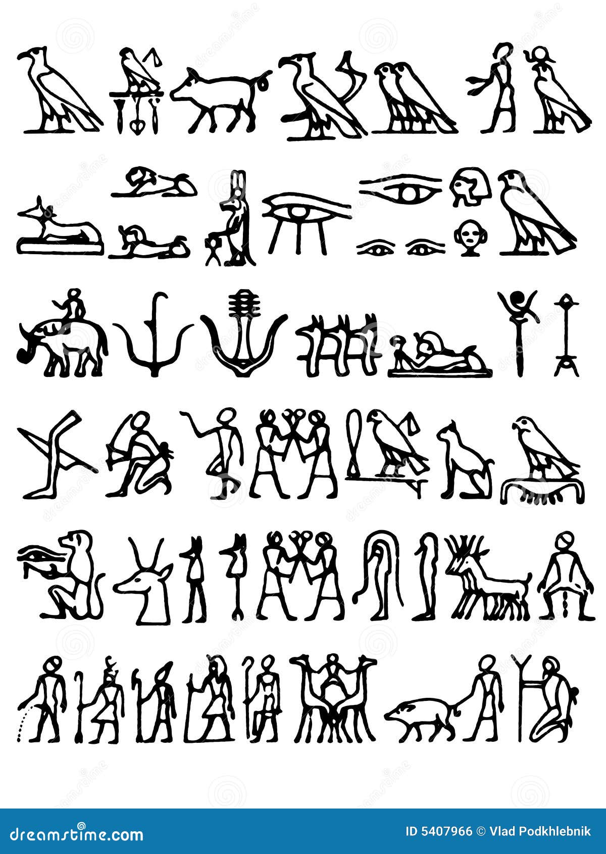 Glyphs Or Hieroglyphs Background With Cryptic Mathematical Symbols ...