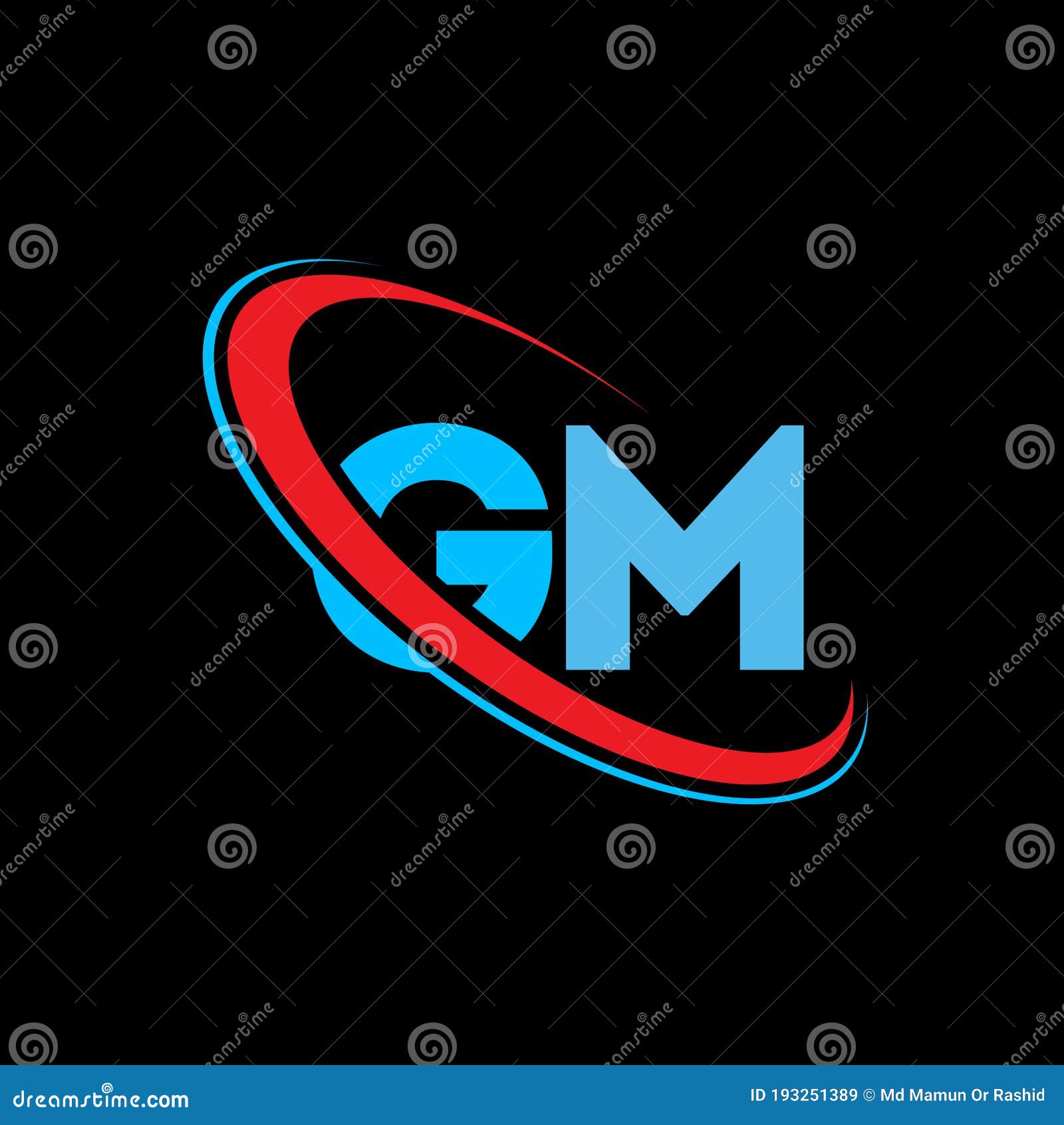 GM, G M Letter Logo Design. Initial Letter GM Linked Circle Uppercase ...