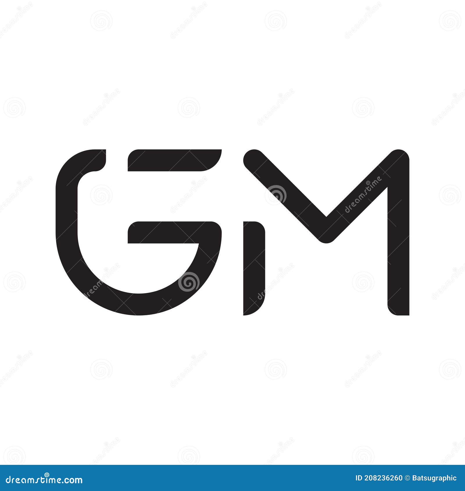 Gm Initial Letter Vector Logo Icon Stock Vector - Illustration of ...