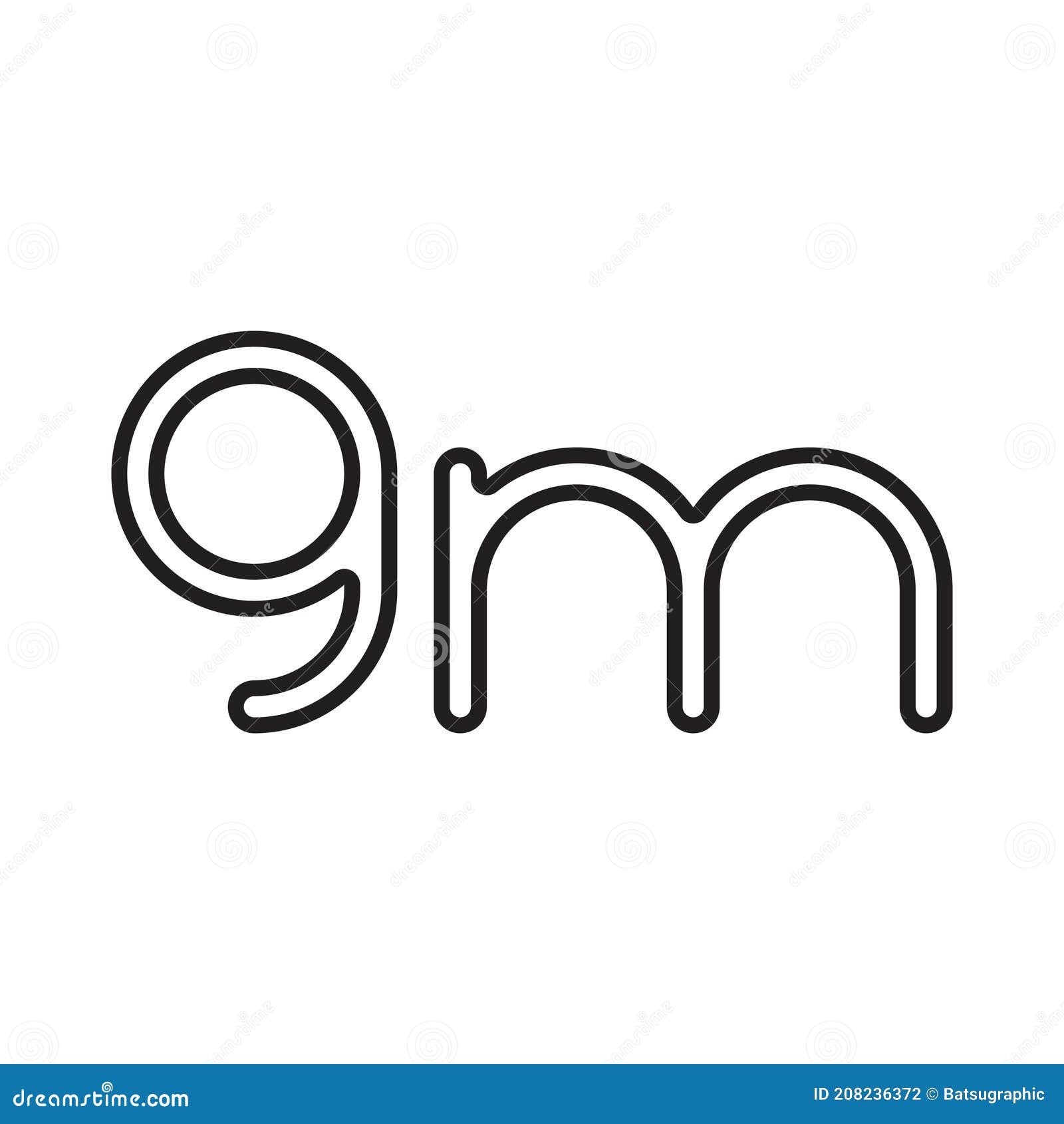 Gm Initial Letter Vector Logo Icon Stock Vector - Illustration of ...