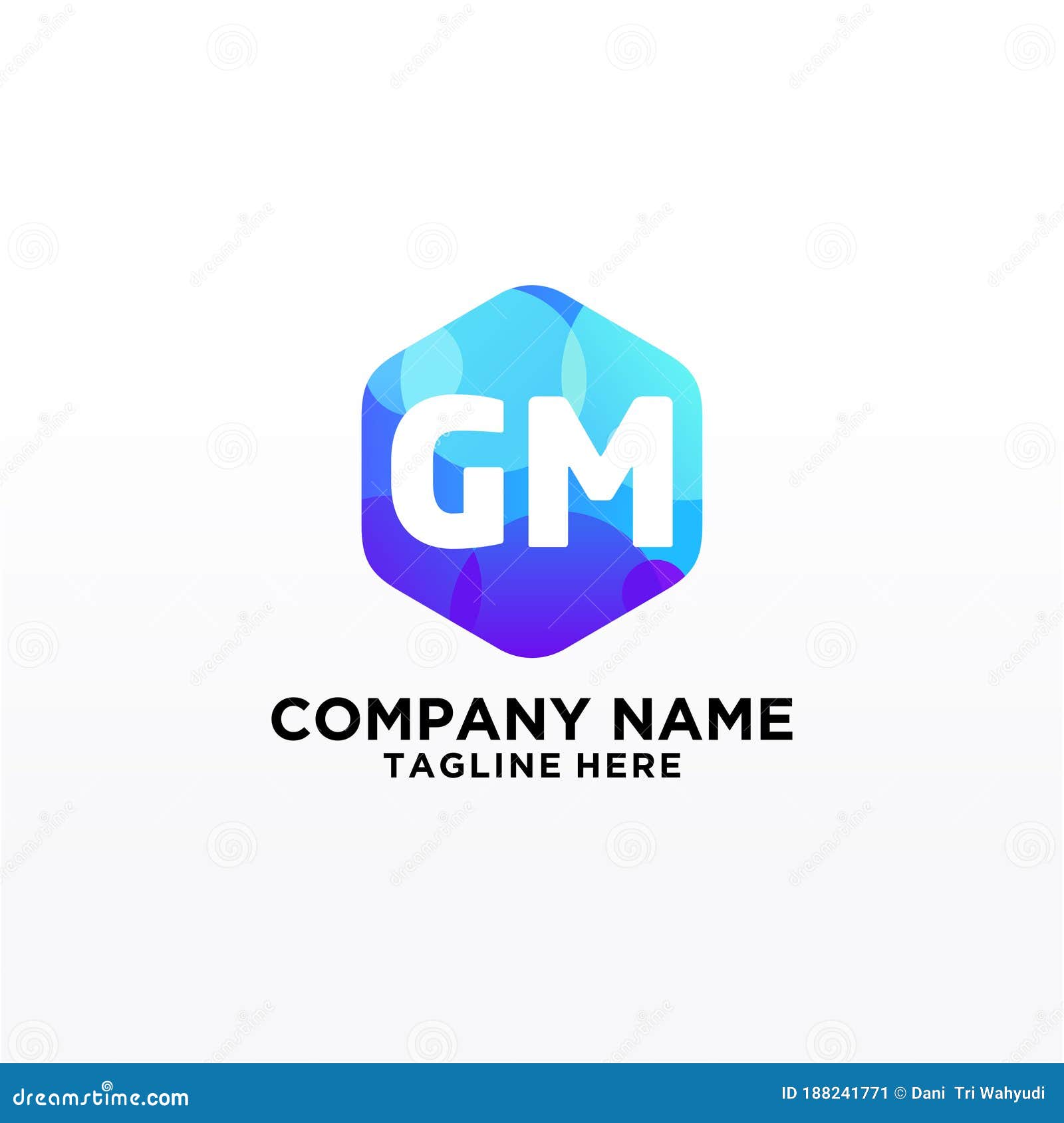 GM Initial Logo with Colorful Circle Template Vector Stock Vector ...