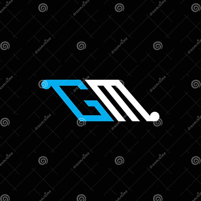 GM Letter Logo Creative Design with Vector Stock Illustration ...