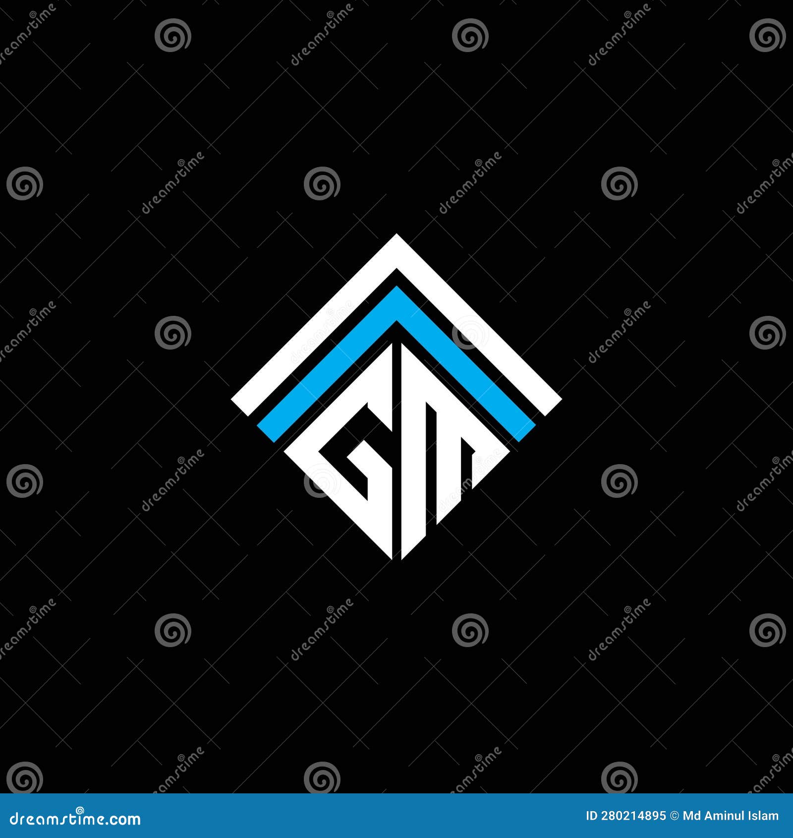 GM Letter Logo Creative Design with Vector Graphic, GM Stock Vector ...