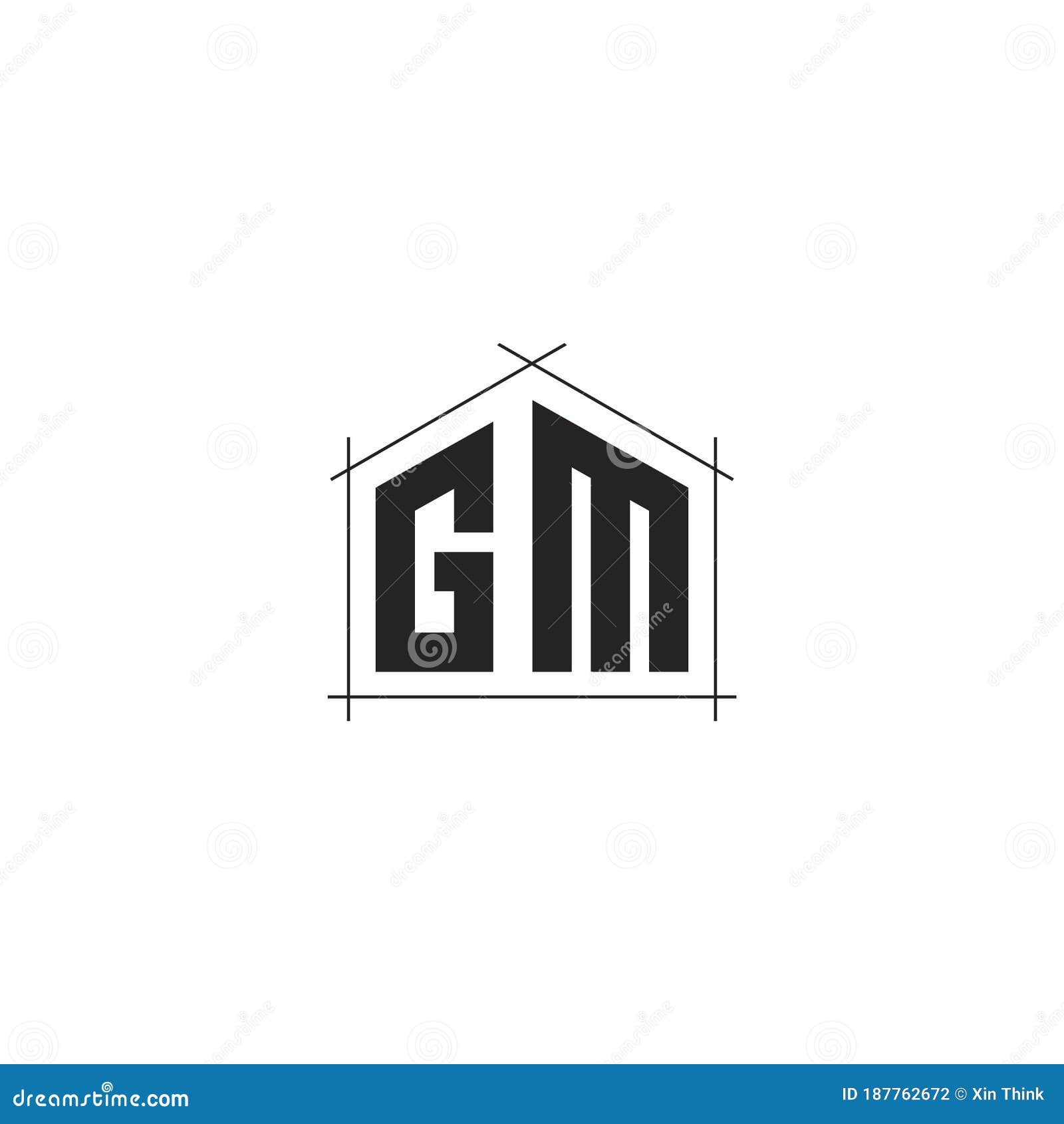GM Letter Logo Icon Design Template Elements Stock Vector ...