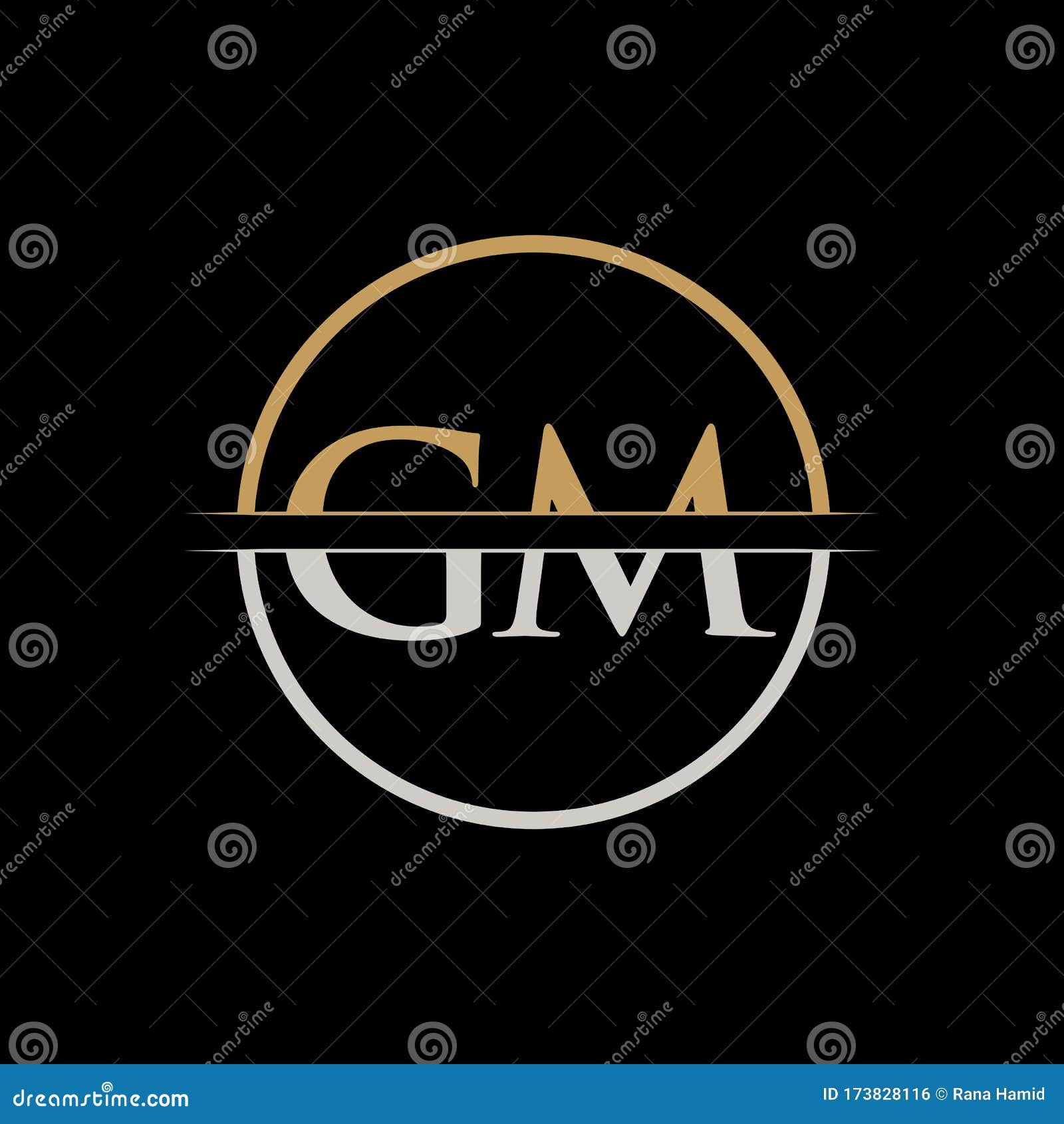 GM Letter Type Logo Design Vector Template. Initial Letter GM Logo ...