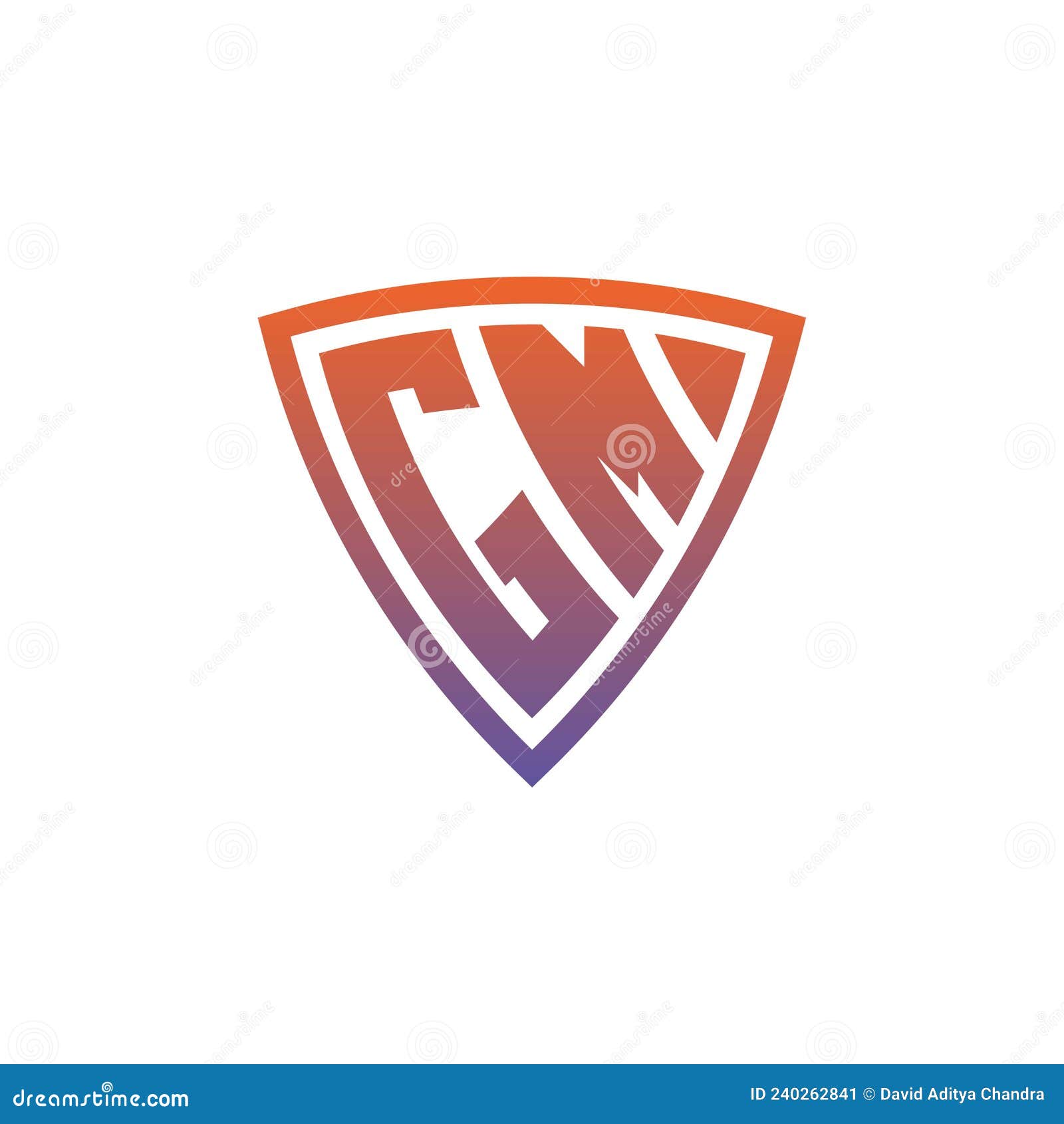 GM Logo Shield Monogram Gradient Style Design Stock Vector ...