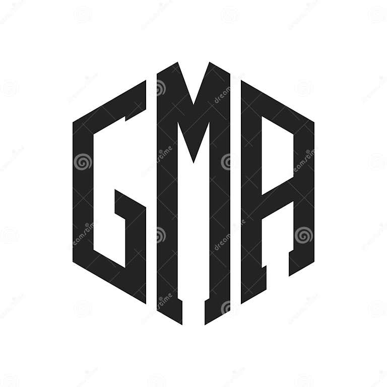 GMA Logo Design. Initial Letter GMA Monogram Logo Using Hexagon Shape ...