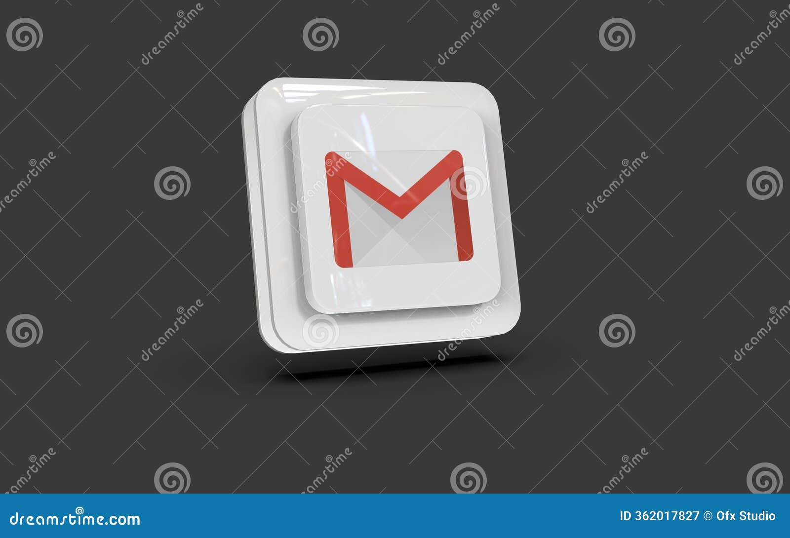 Gmail App Button Rendering, Logo in Dark Background Editorial ...
