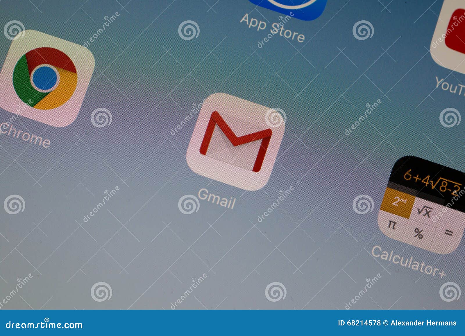 Gmail Application Thumbnail / Logo on an IPad Air Editorial Stock Photo ...