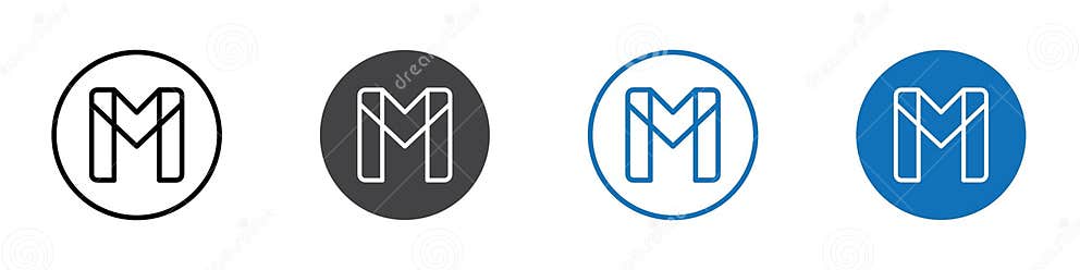 Gmail Icon Flat Editable Icon Mark Set Stock Vector - Illustration of ...