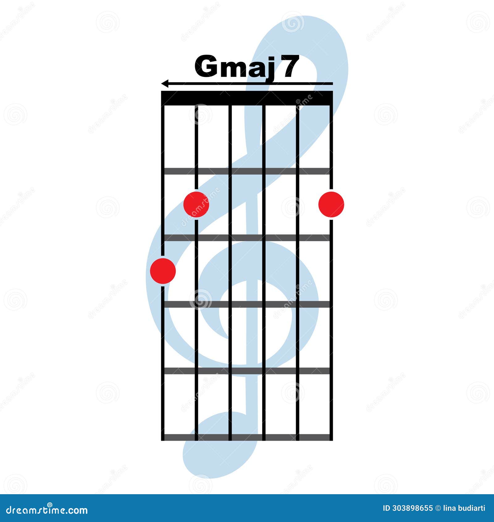 Gmaj7 guitar chord icon stock illustration. Illustration of white ...