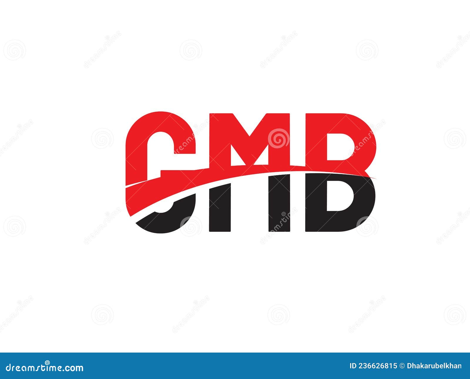 GMB Letter Initial Logo Design Vector Illustration Stock Vector ...