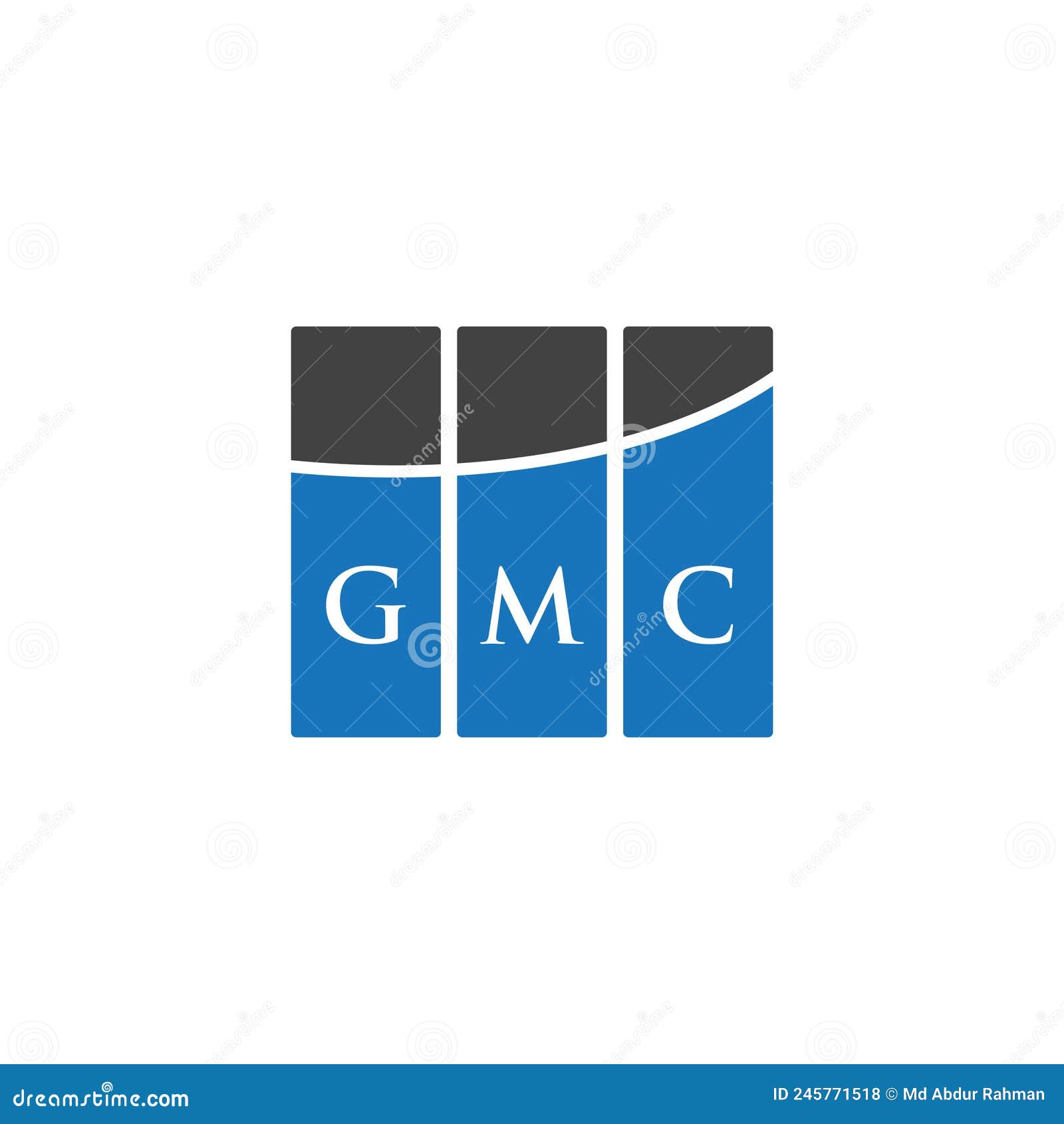 GMC Letter Logo Design on WHITE Background. GMC Creative Initials ...