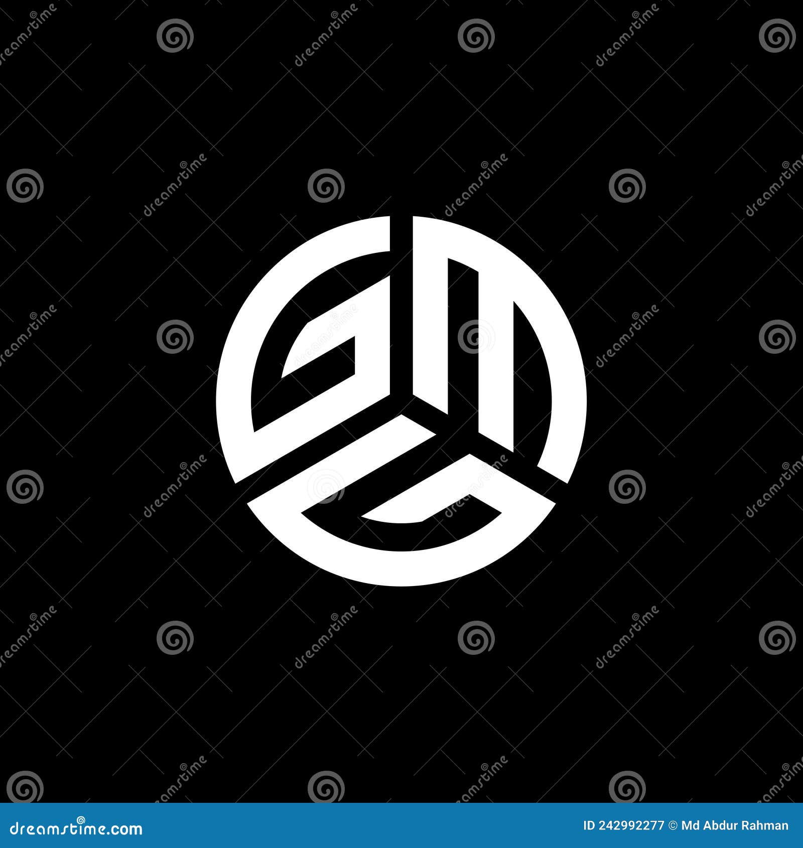 GMG Letter Logo Design on White Background. GMG Creative Initials ...