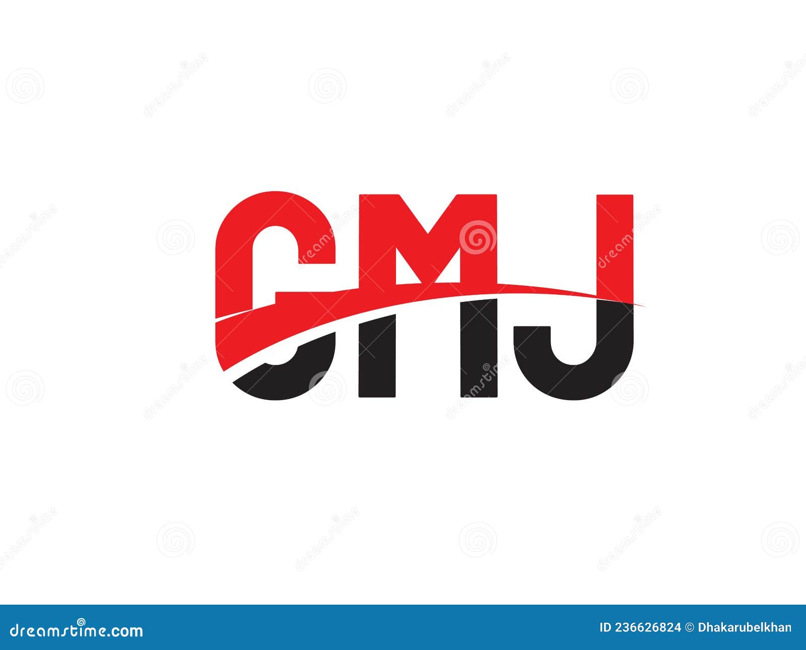 GMJ Letter Initial Logo Design Vector Illustration Stock Vector ...