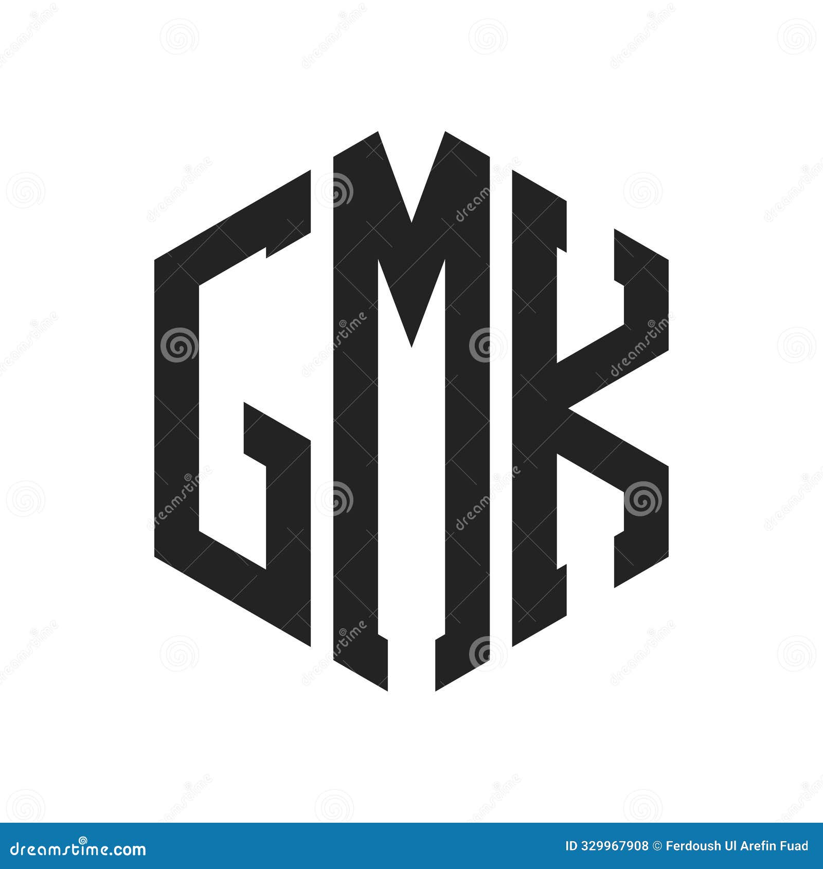 GMK Logo Design. Initial Letter GMK Monogram Logo Using Hexagon Shape ...