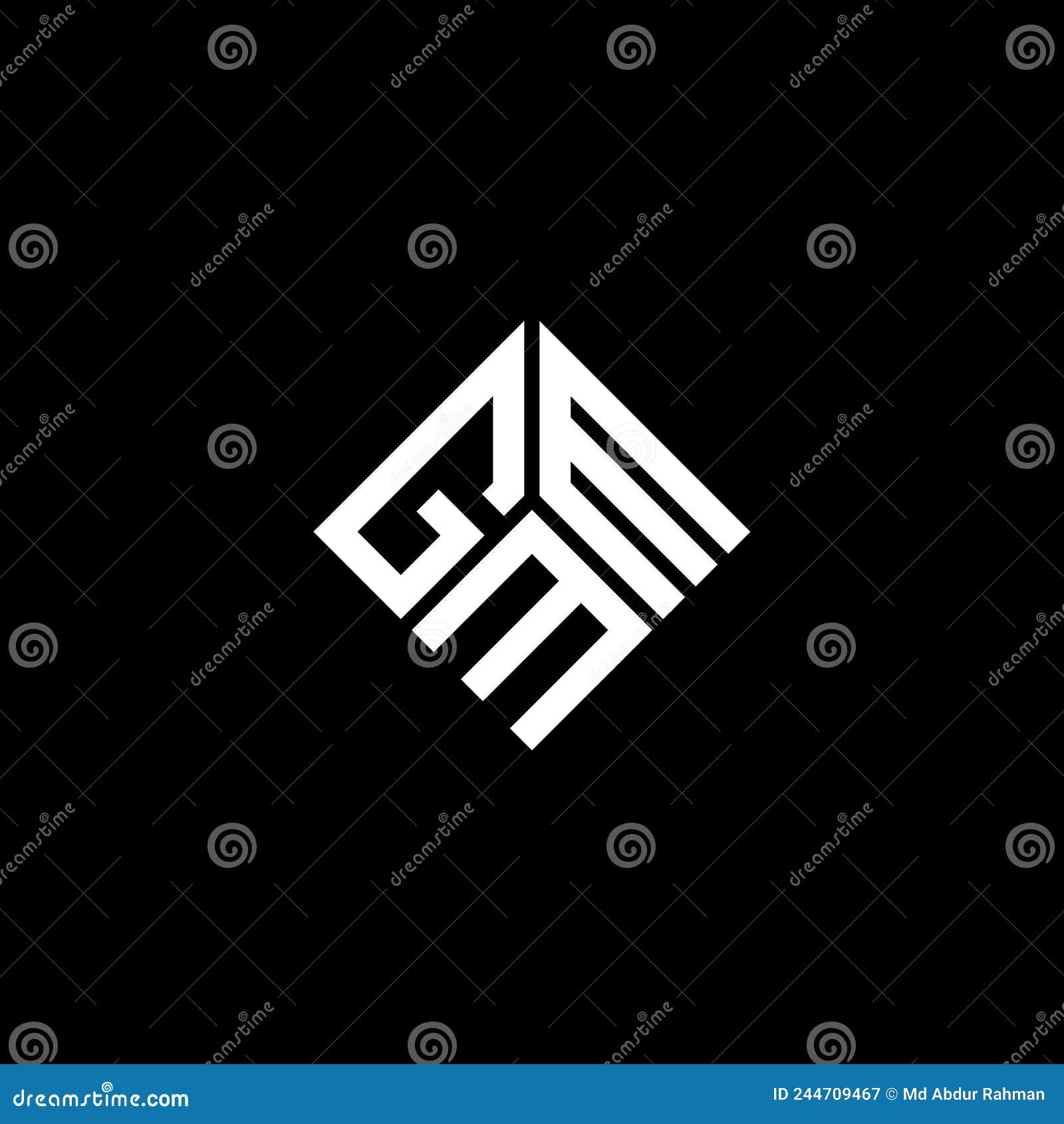 GMM Letter Logo Design On Black Background. GMM Creative Initials ...