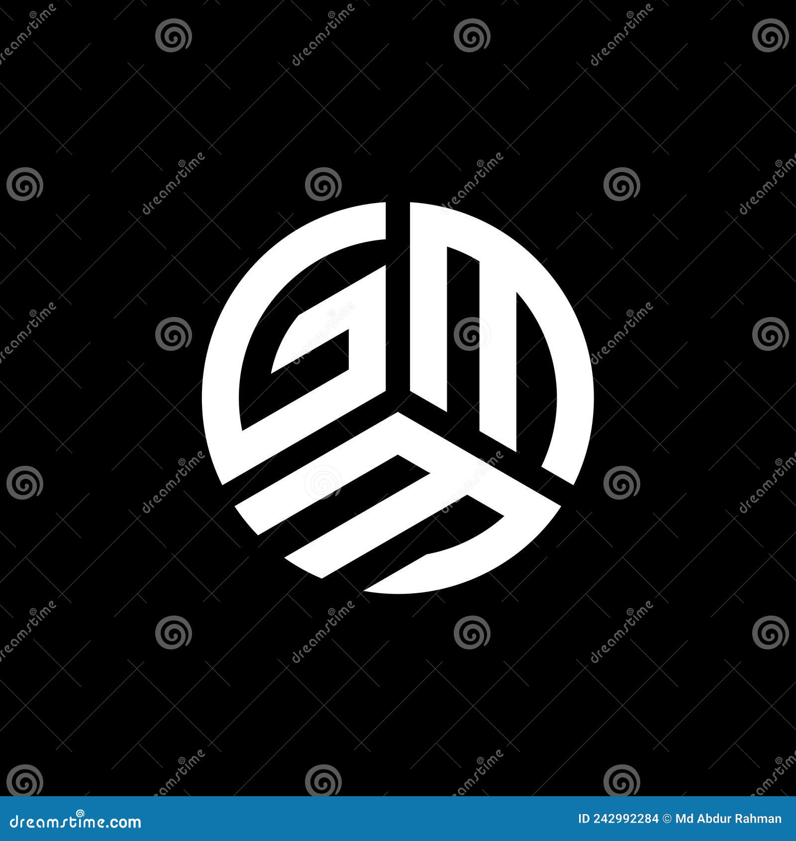 GMM Letter Logo Design on White Background. GMM Creative Initials ...