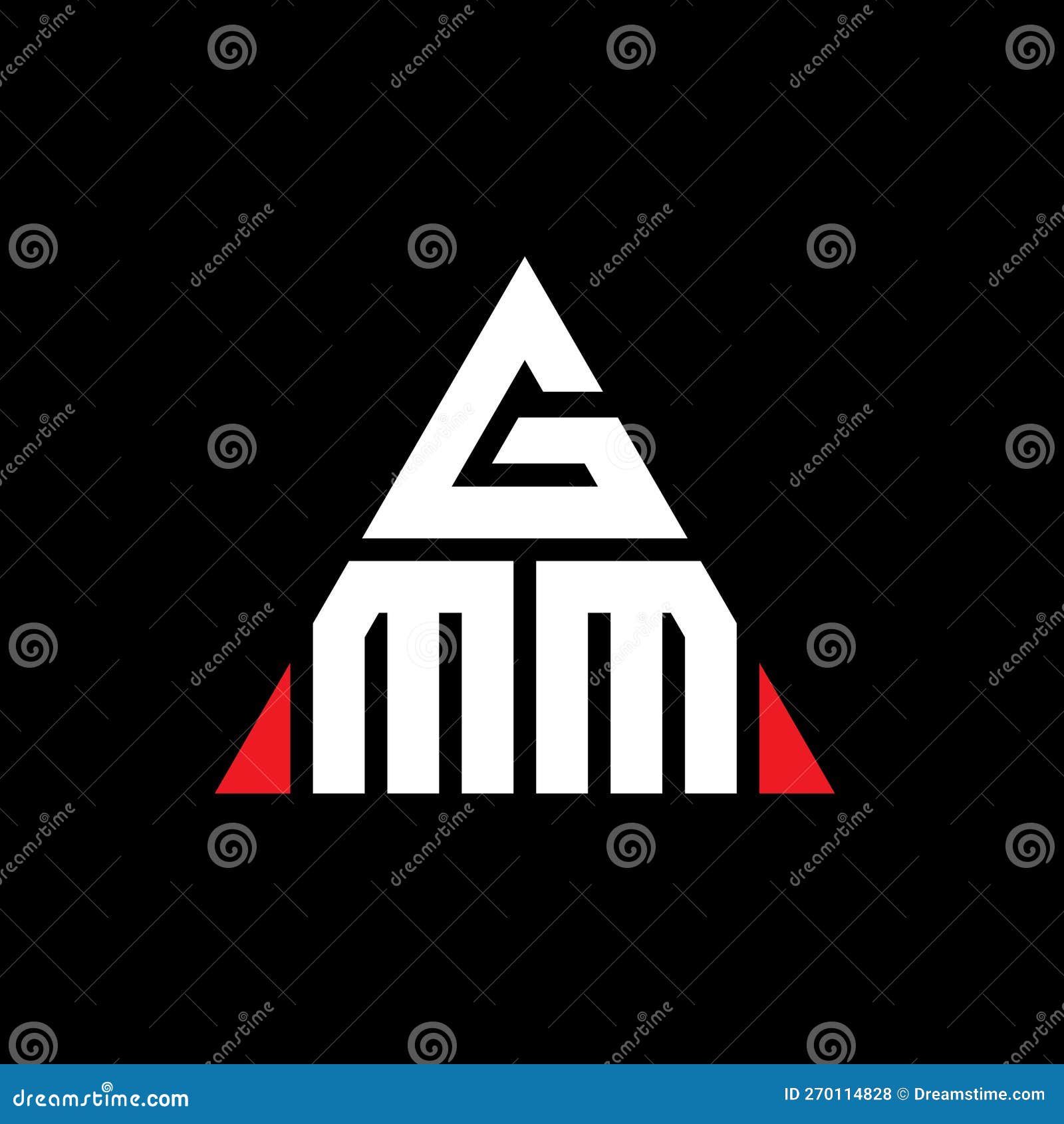 GMM Triangle Letter Logo Design With Triangle Shape. GMM Triangle Logo ...