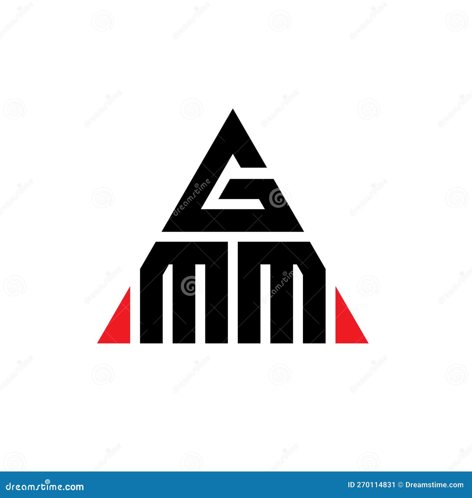 GMM Triangle Letter Logo Design with Triangle Shape. GMM Triangle Logo ...