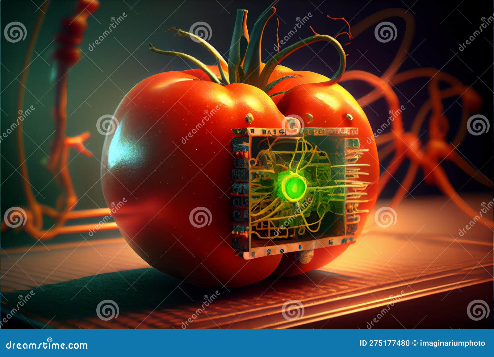 GMO Concept of Genetically Modified Tomato Stock Illustration ...