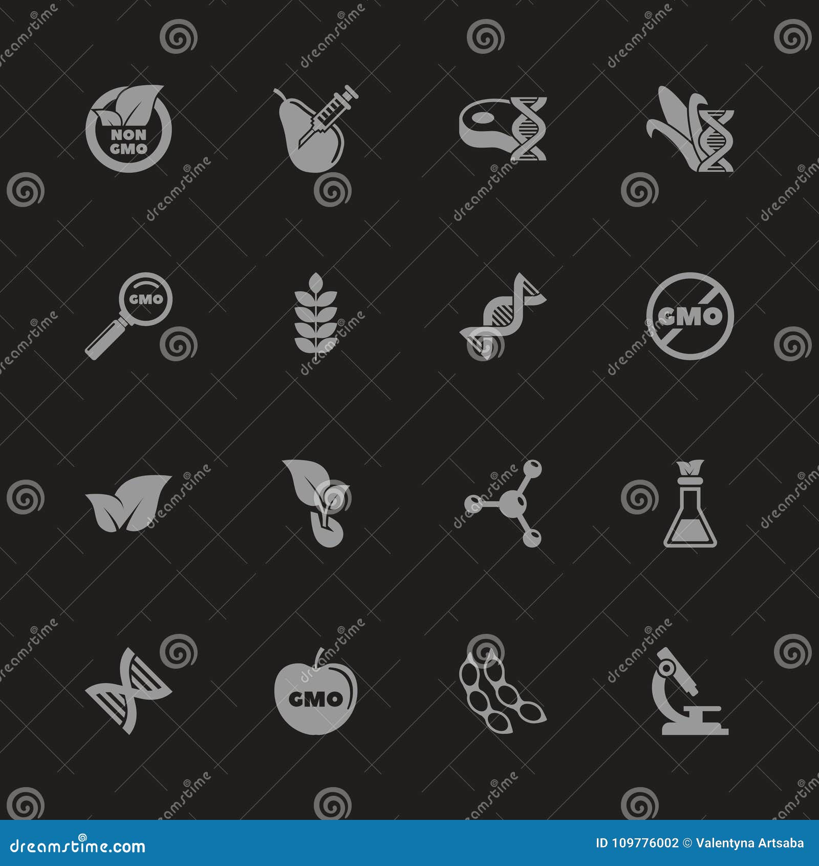 Gmo - Flat Vector Icons stock vector. Illustration of icon - 109776002