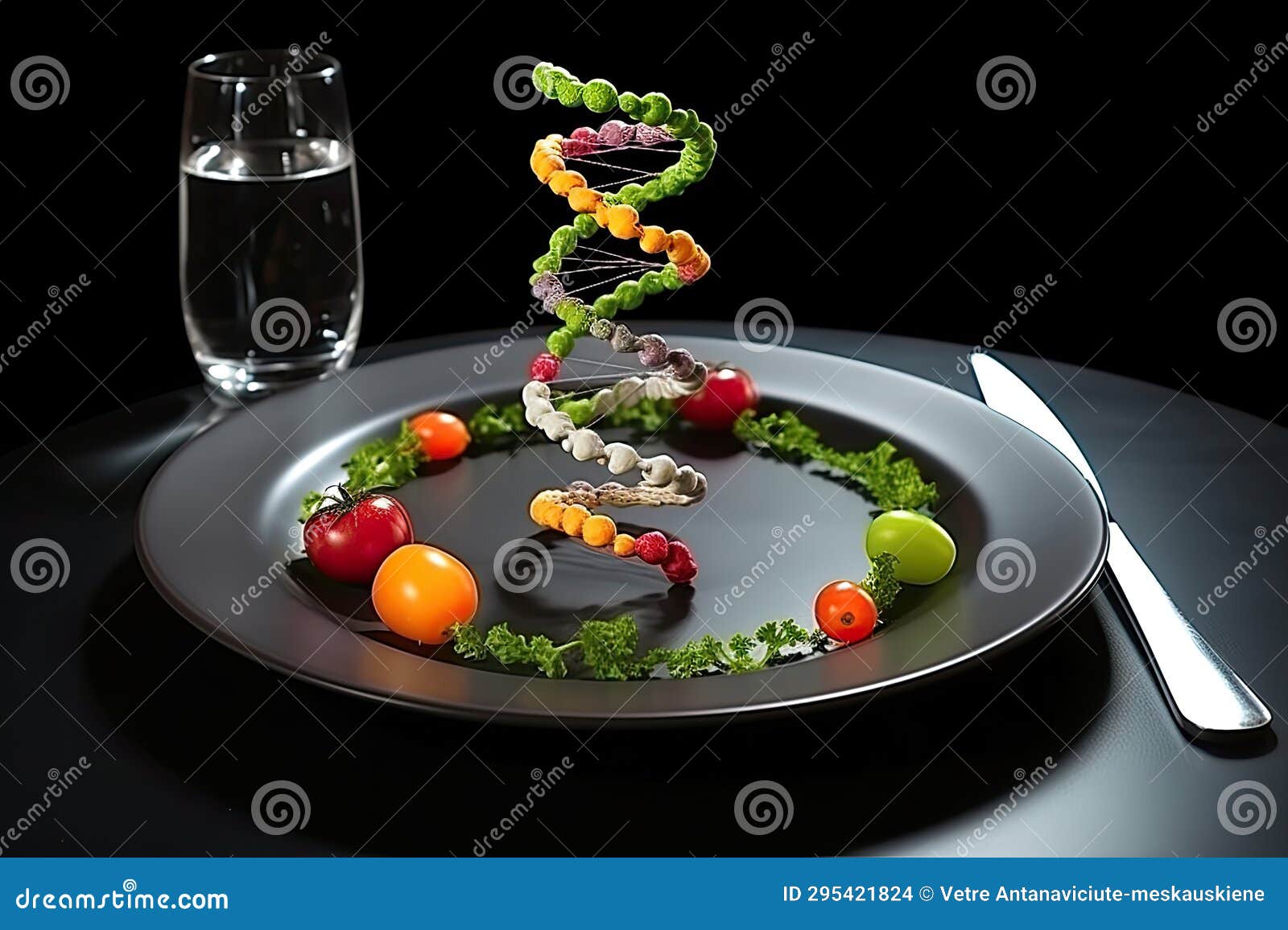 GMO Food and Genetically Modified Crops Concept. Fruit and Vegetables ...