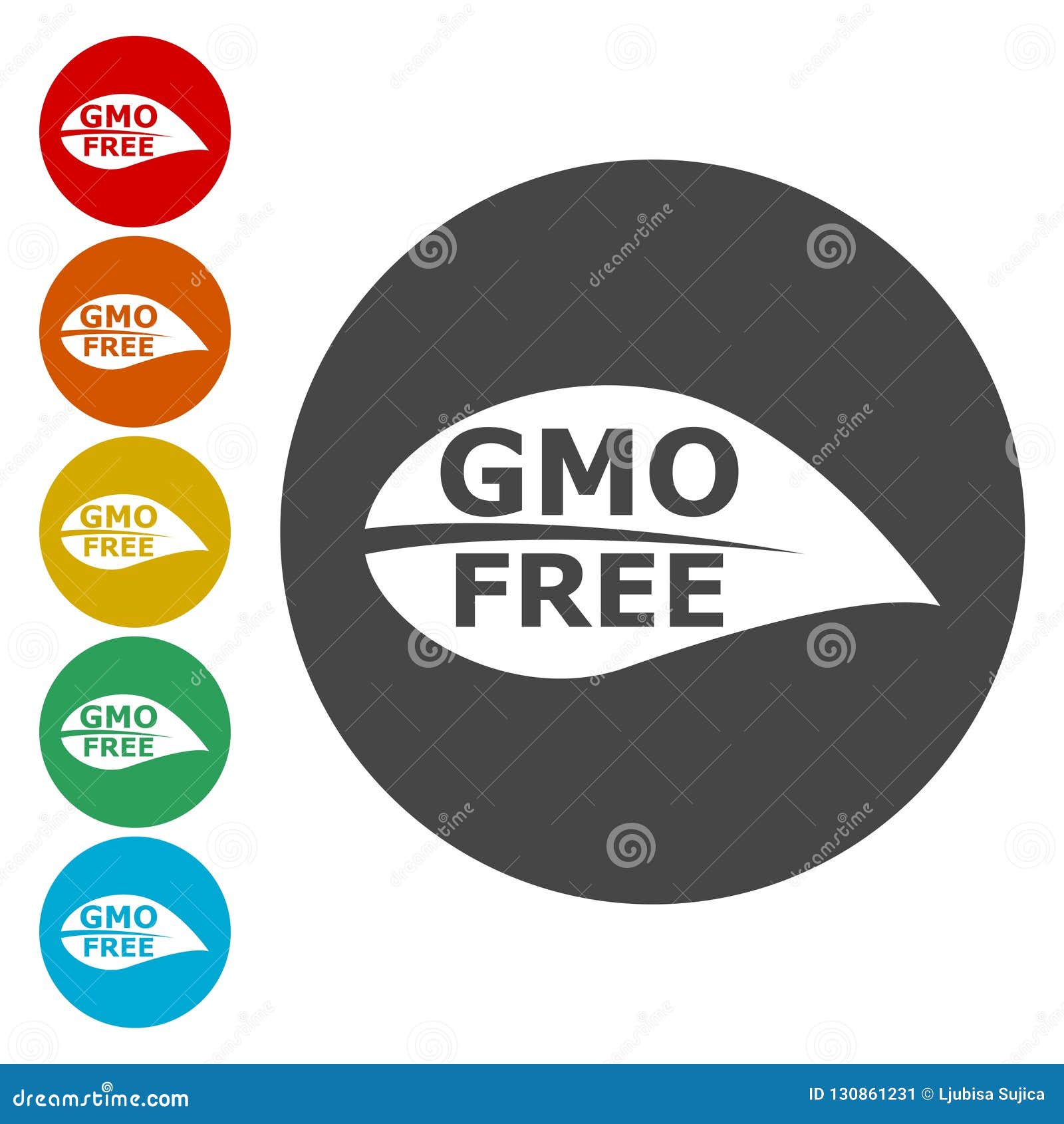 Gmo free circle web icon stock vector. Illustration of business - 130861231