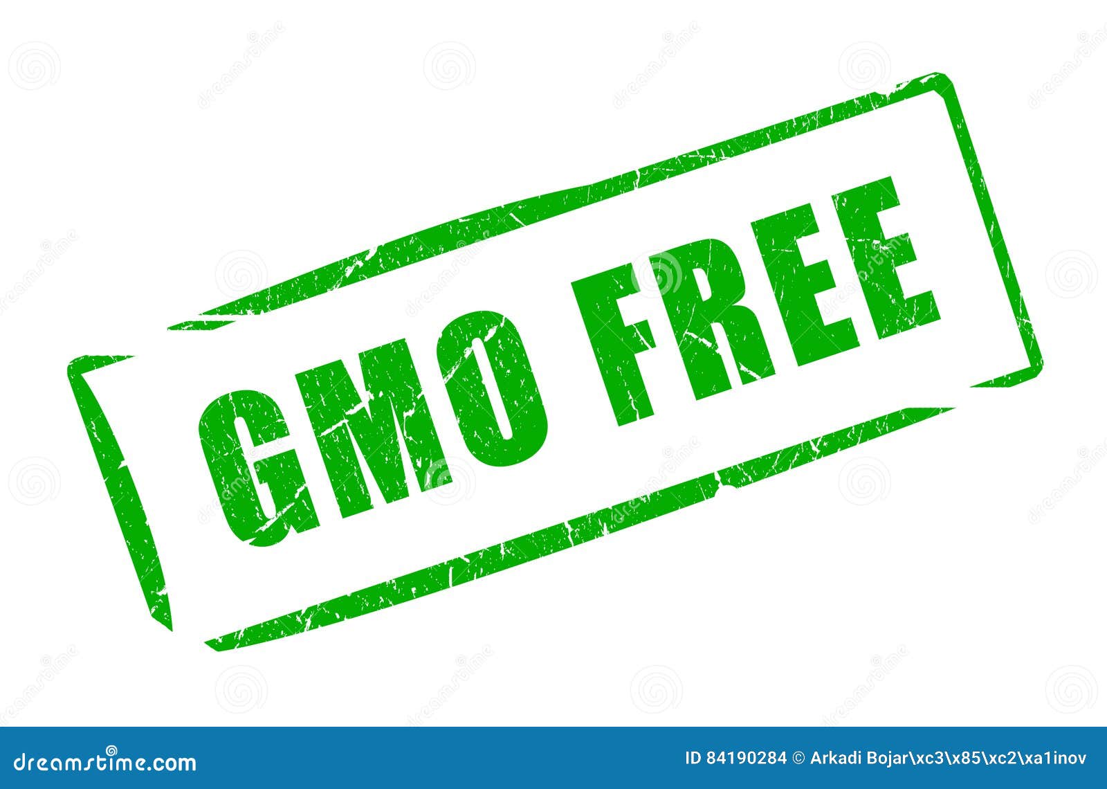 GM-Free Green Stamps Cartoon Vector | CartoonDealer.com #13943551