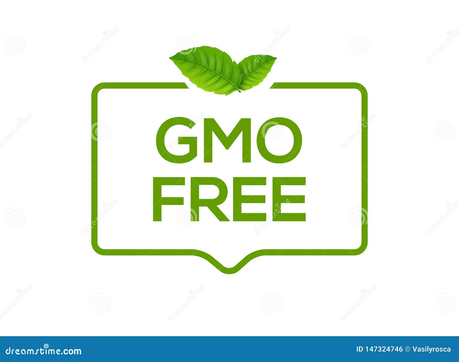Gmo Free Icon Logo Non Gmo Food Label Symbol Stock Vector
