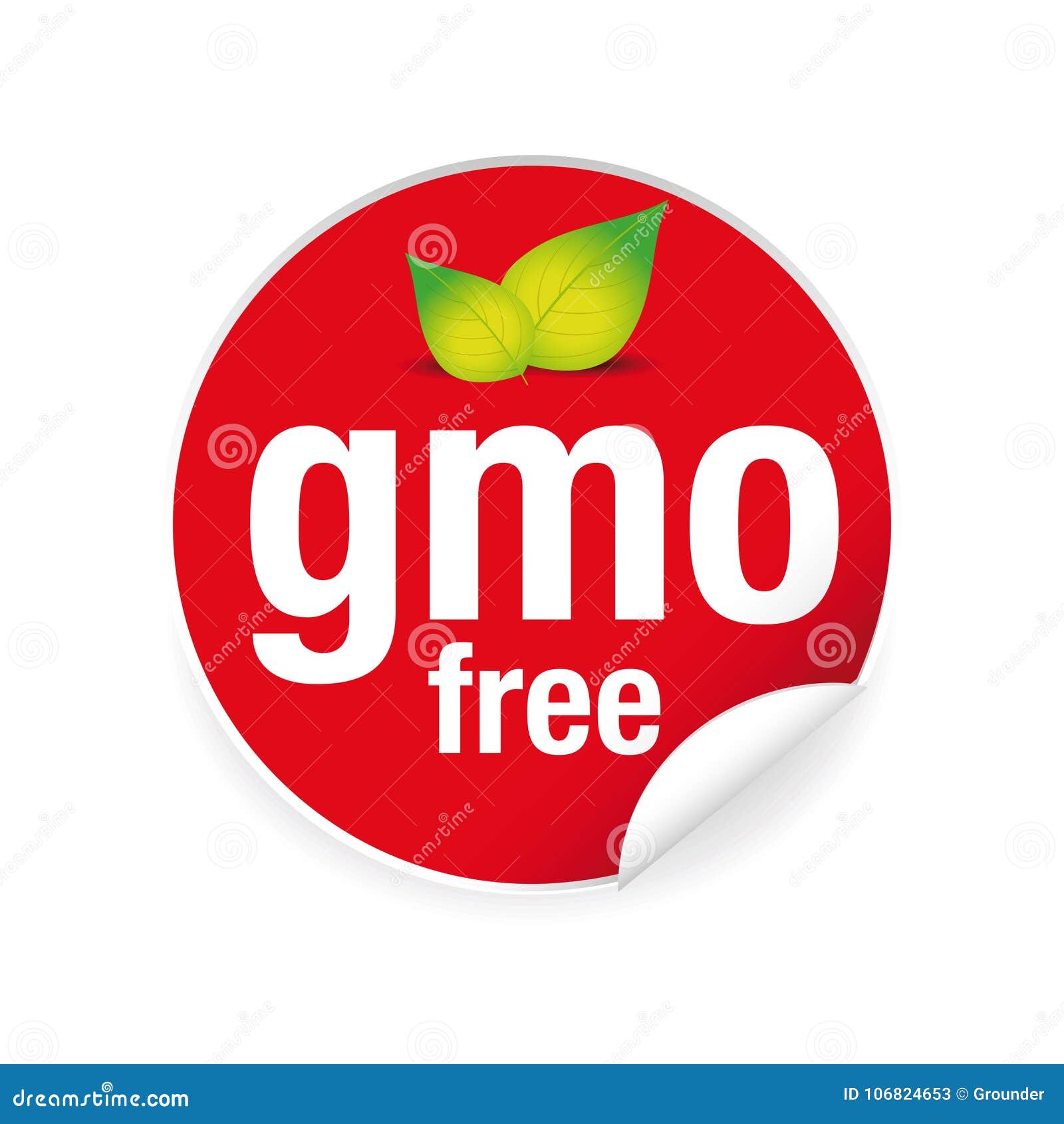 GMO free label tag red stock vector. Illustration of symbol - 106824653
