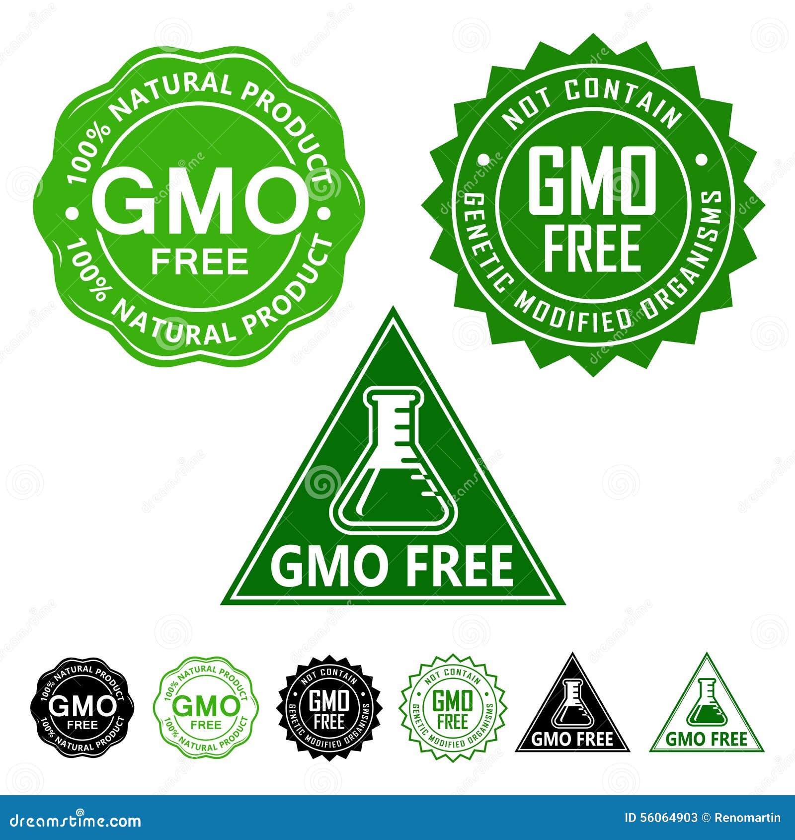 GMO Free seals icons stock vector. Illustration of control - 56064903
