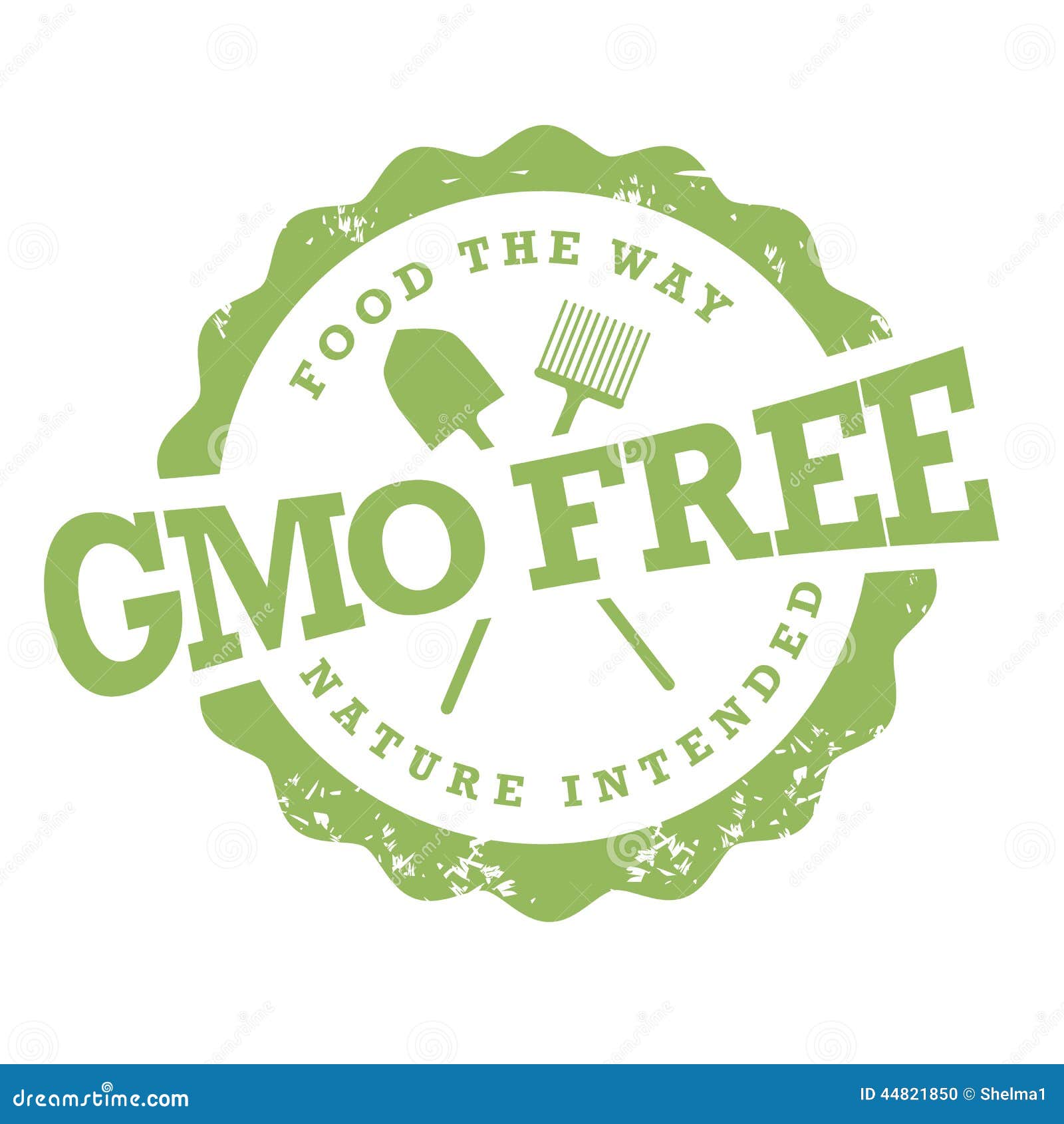 GMO free stamp on white stock vector. Illustration of isolated - 44821850