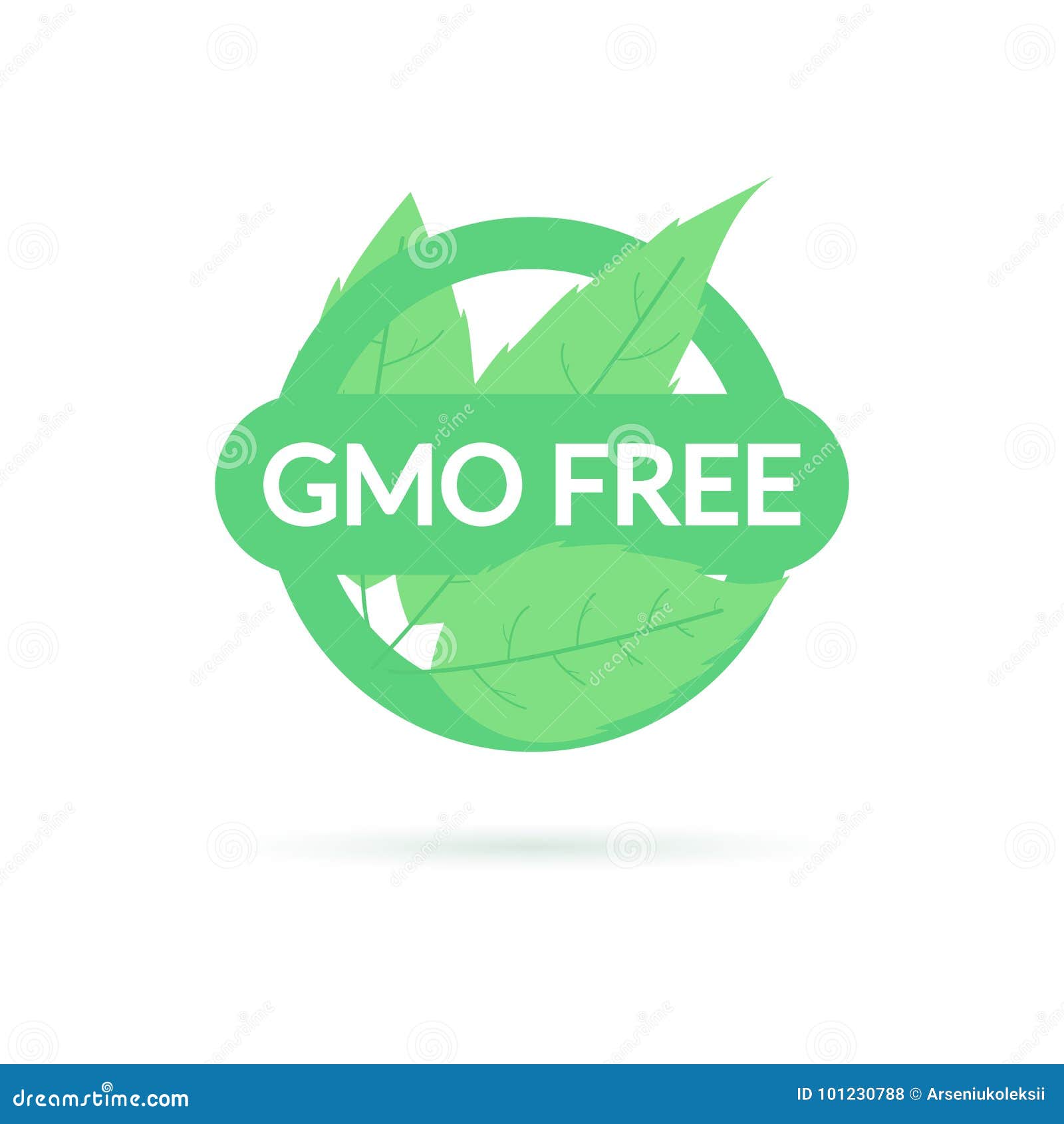 Gmo free sticker stock vector. Illustration of organism - 101230788