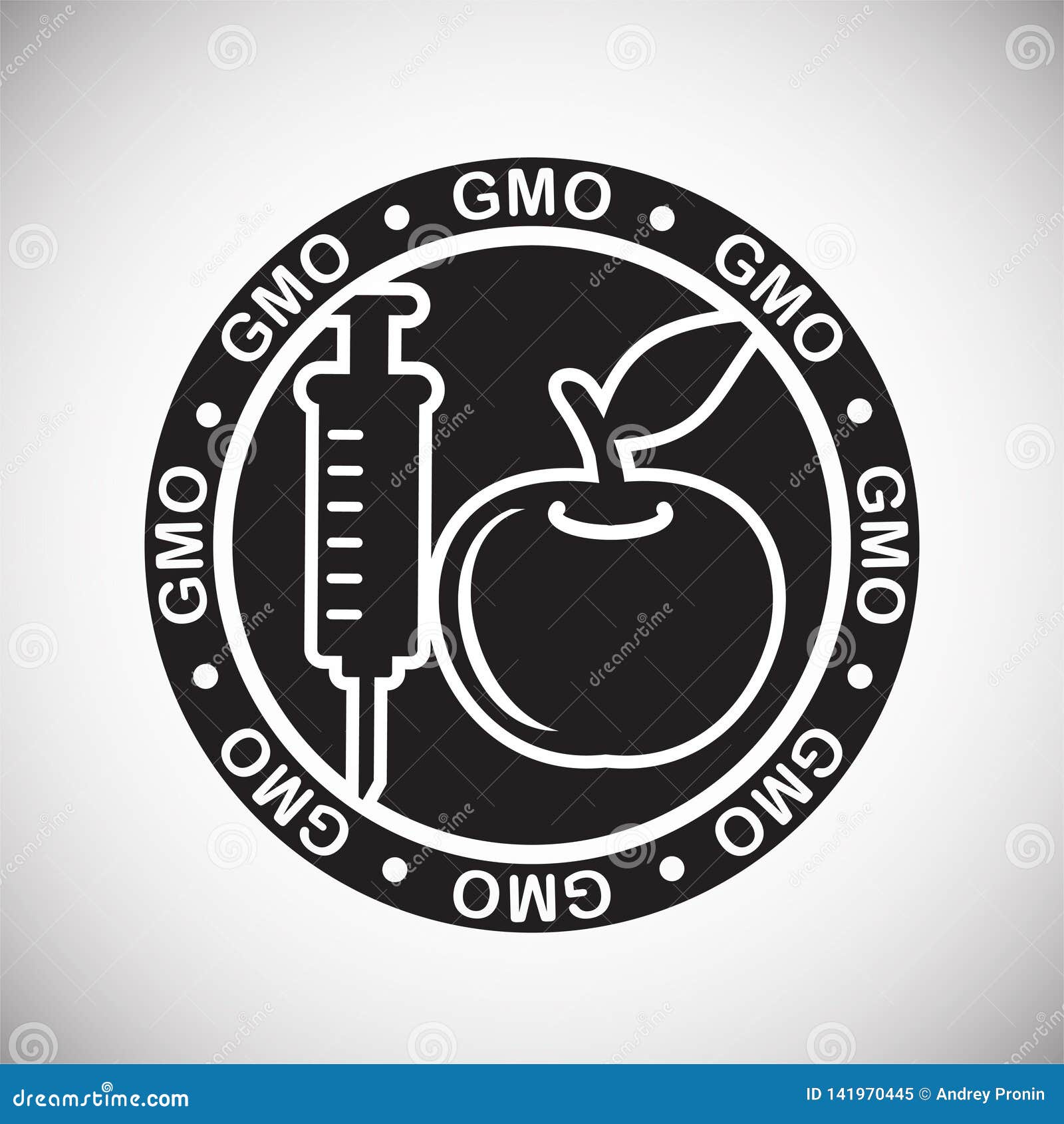 GMO Icon on Background for Graphic and Web Design. Simple Vector Sign ...