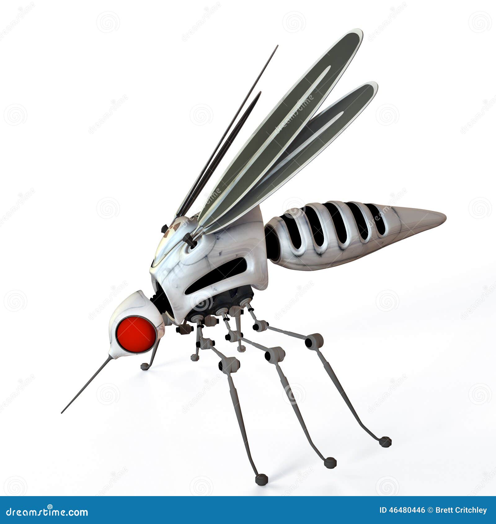 GMO robot mosquito stock illustration. Illustration of organism - 46480446