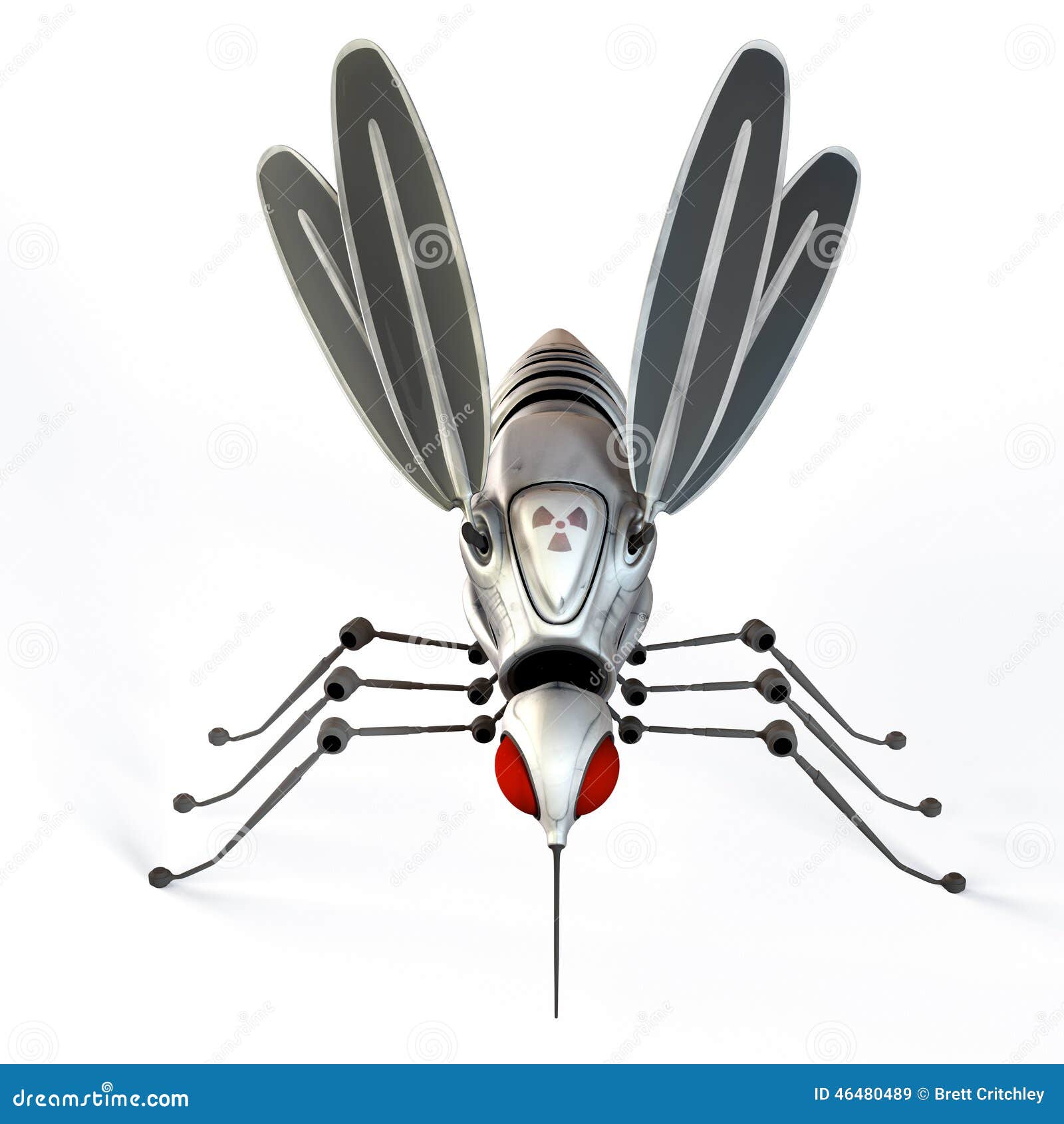 GMO robot mosquito stock illustration. Illustration of background ...