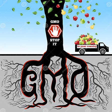GMO (stop it). stock vector. Illustration of healthy - 68920535