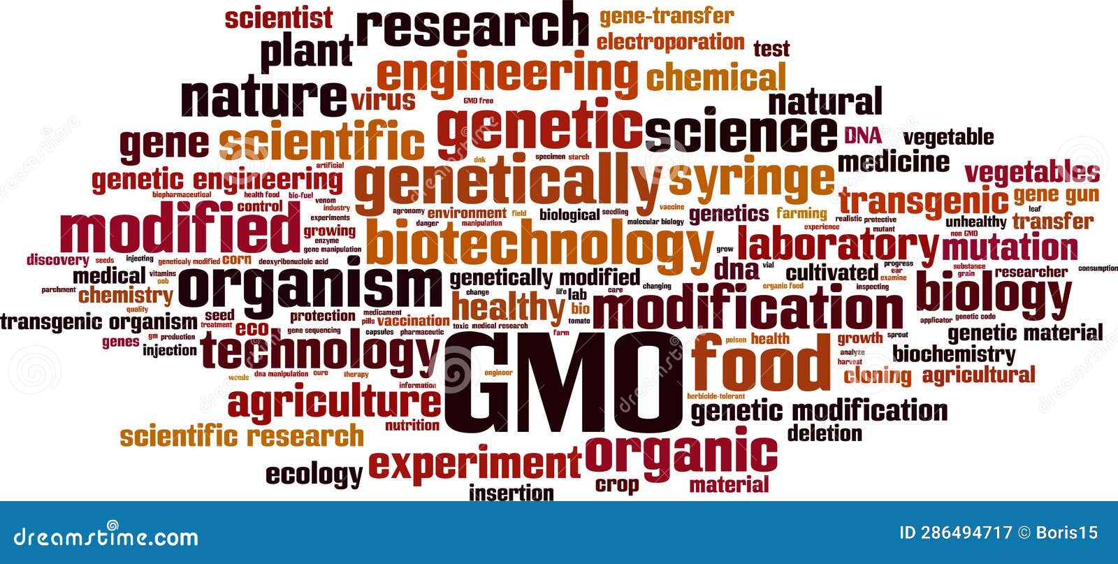 GMO word cloud stock vector. Illustration of scientist - 286494717
